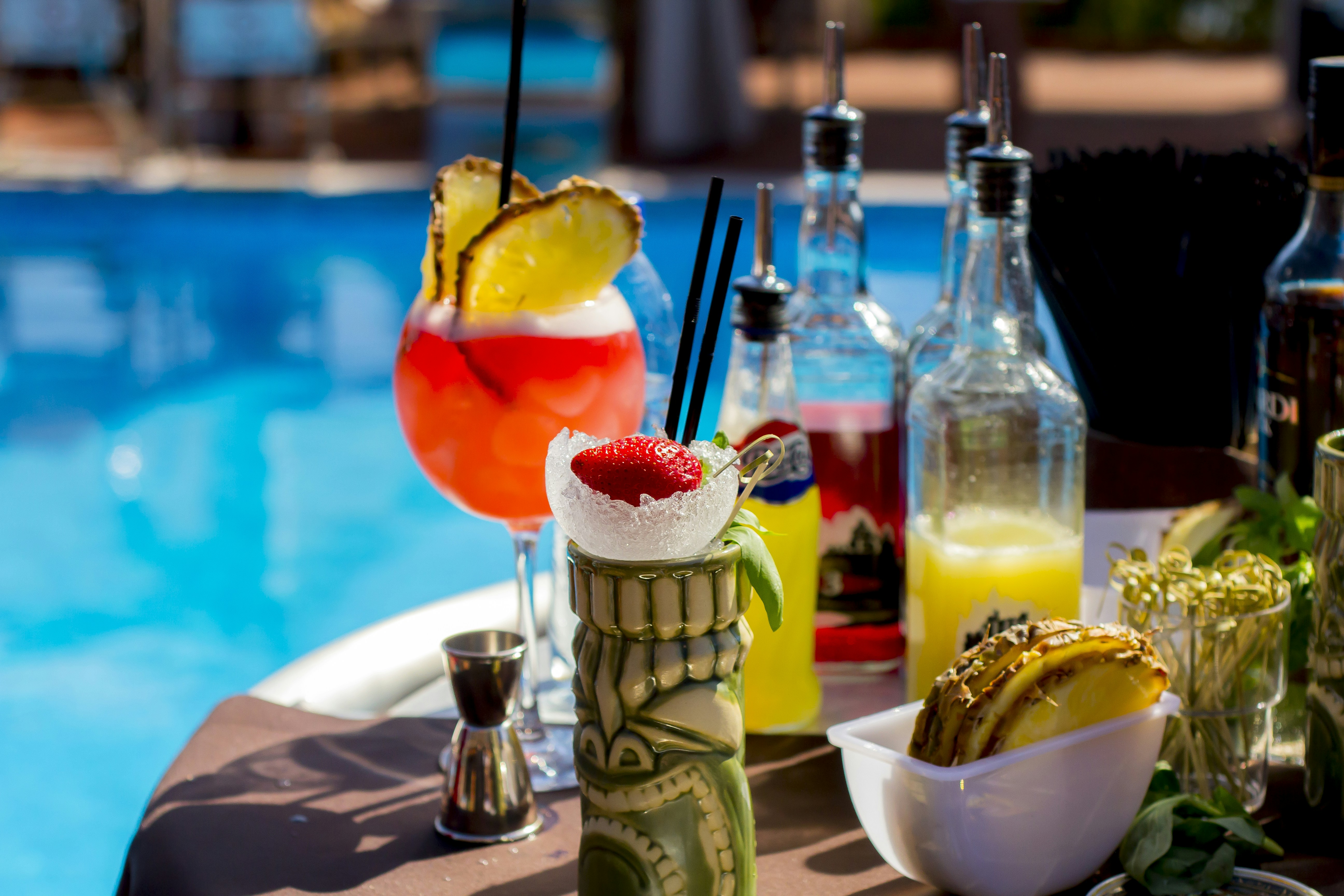 Citrus Party by the Pool: A Topsy-Turvy Cocktail Oasis