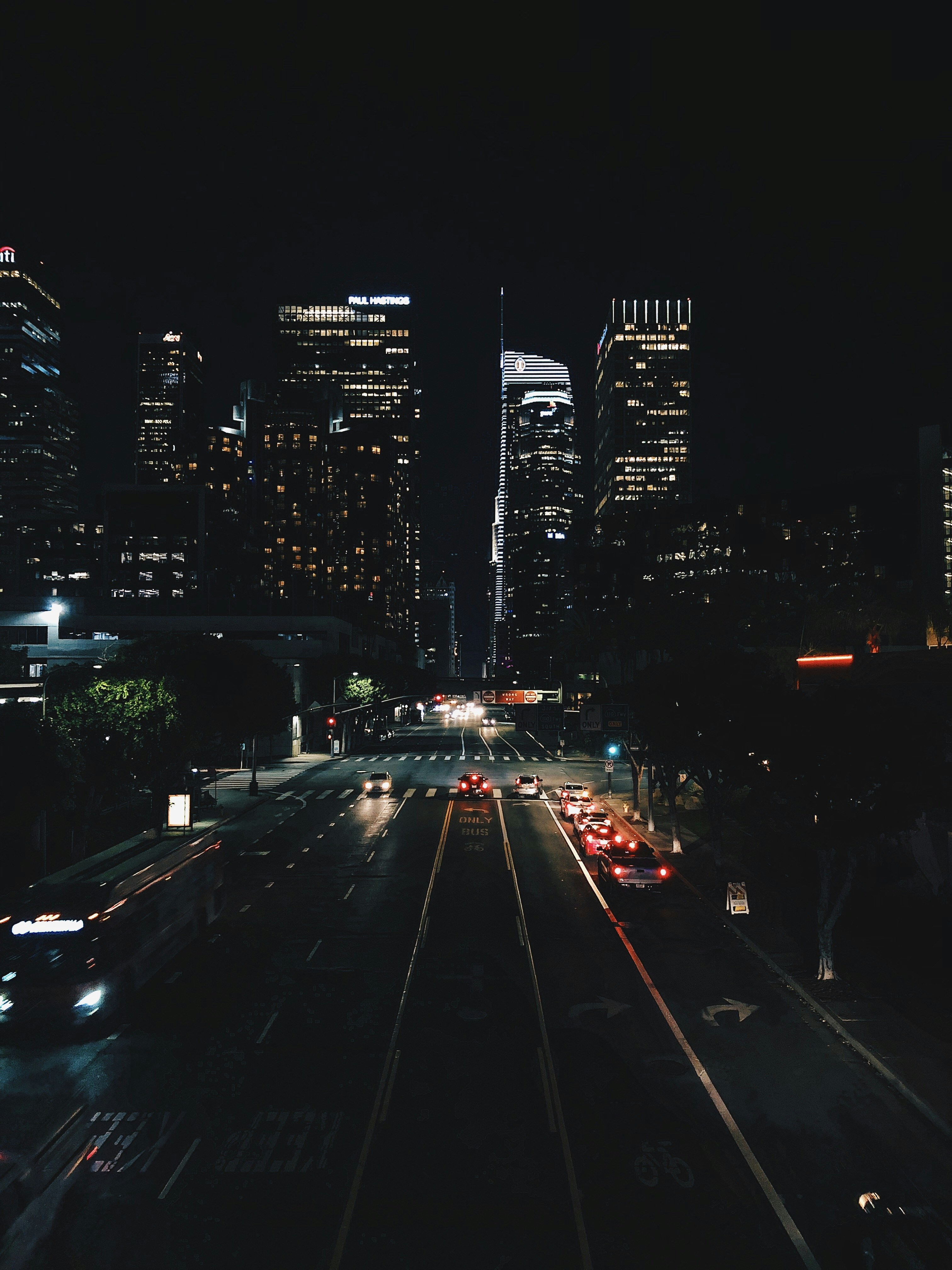 Buildings during night time photo – Free 201 s figueroa st Image on ...