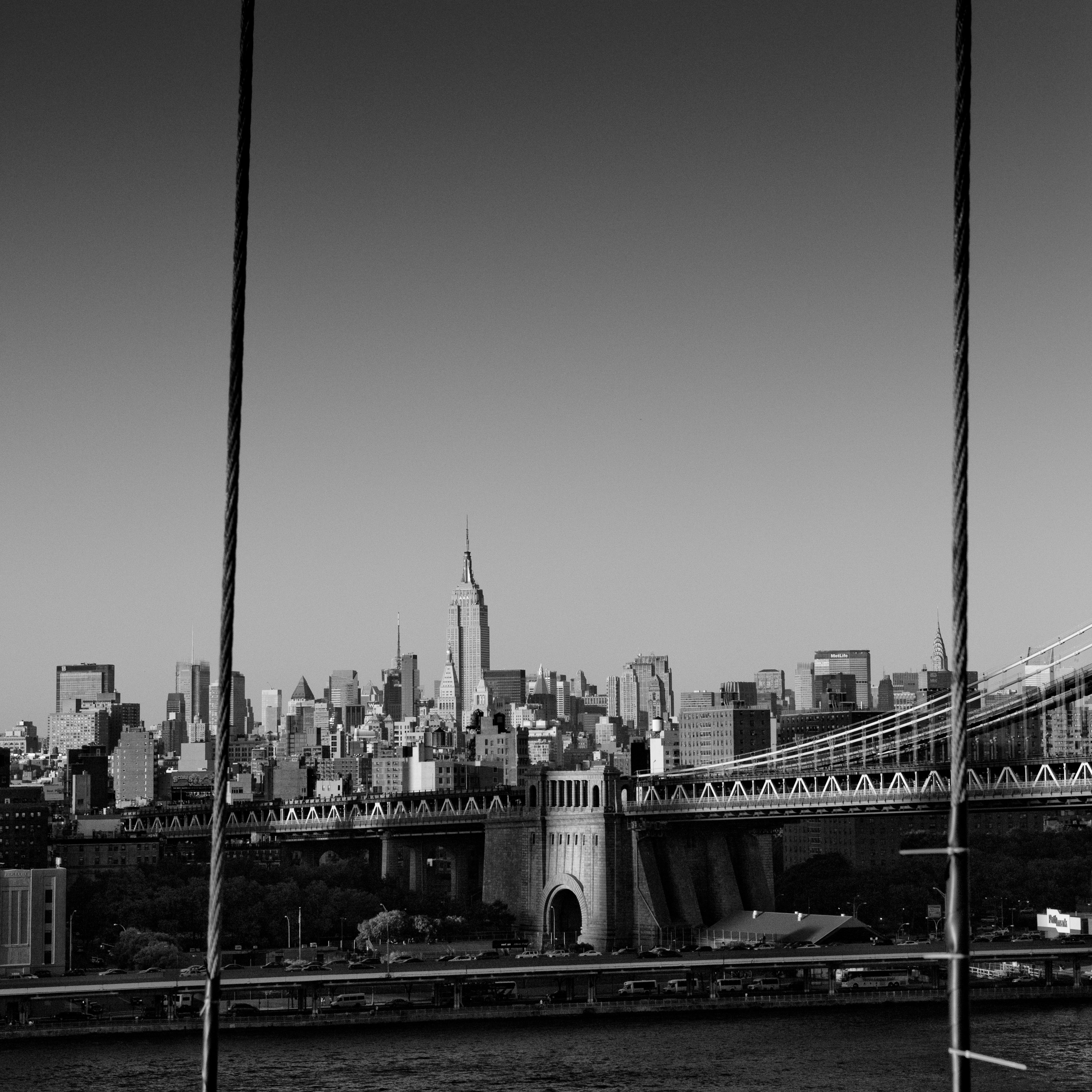 Suspended Lines Over a City Horizon