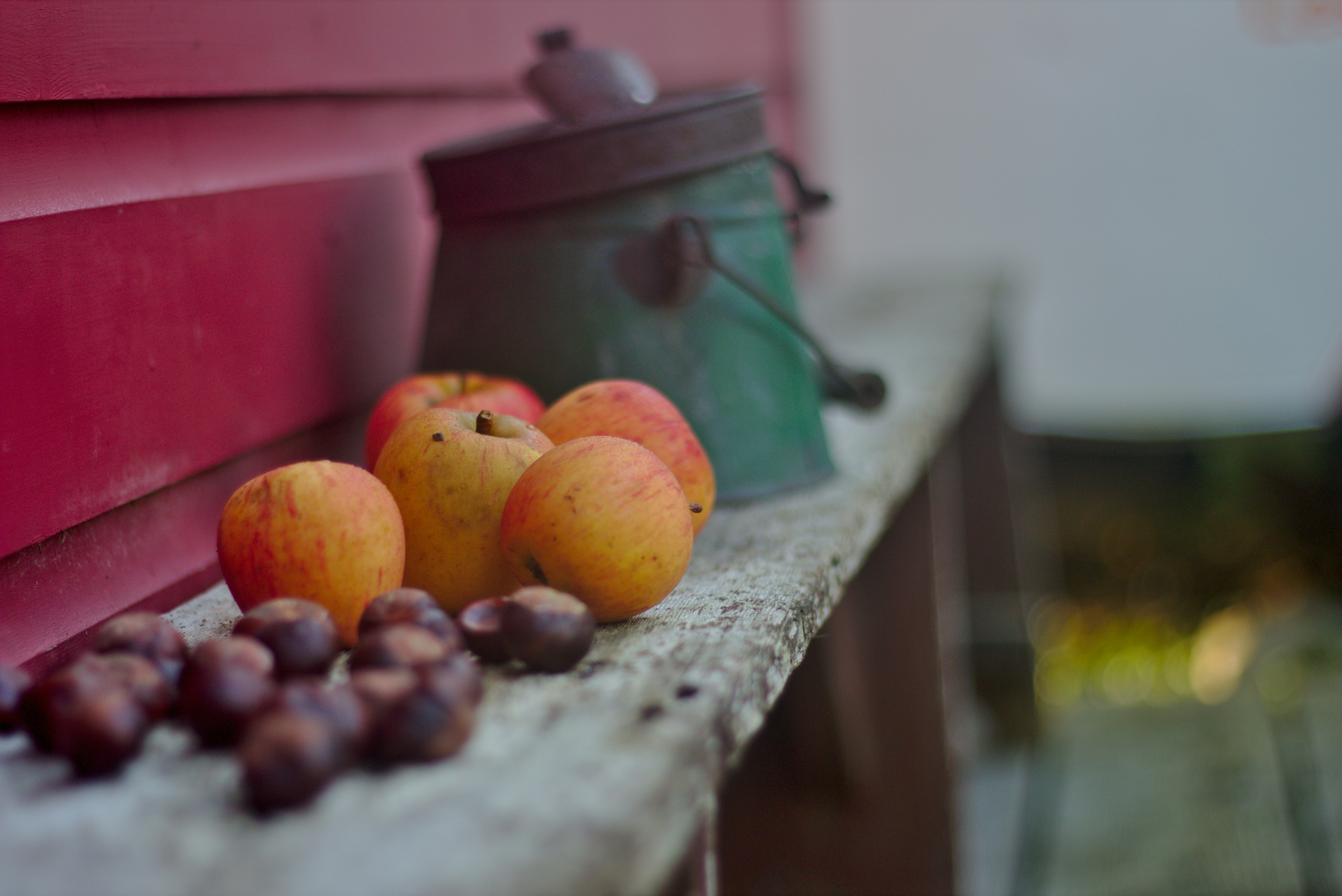 yellow and red apples