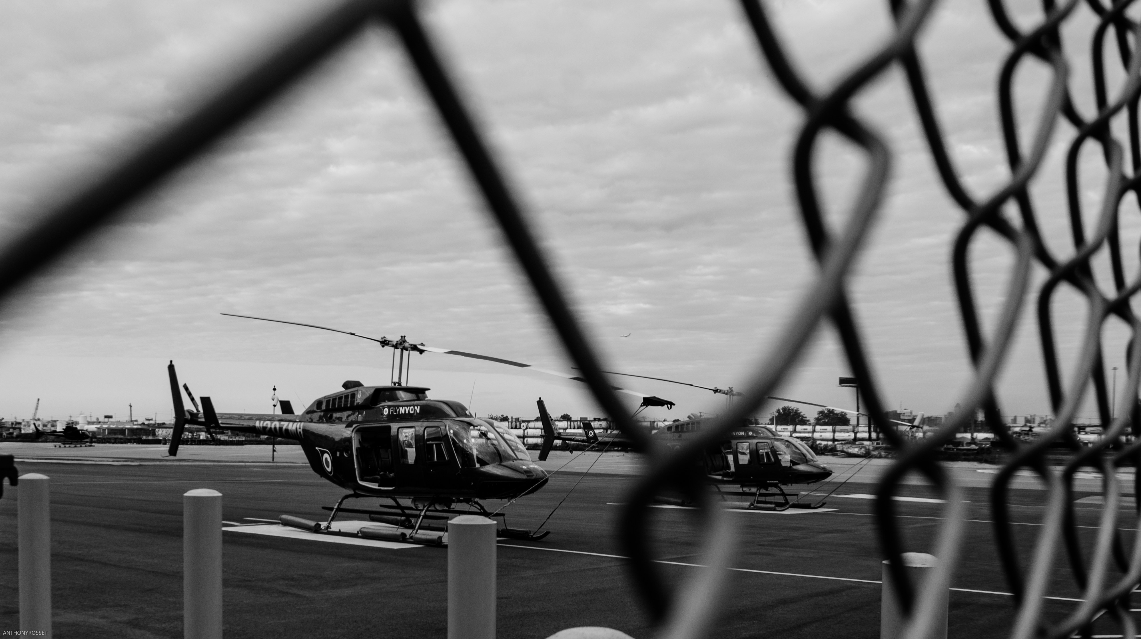 Through the Fence: Helicopters Await