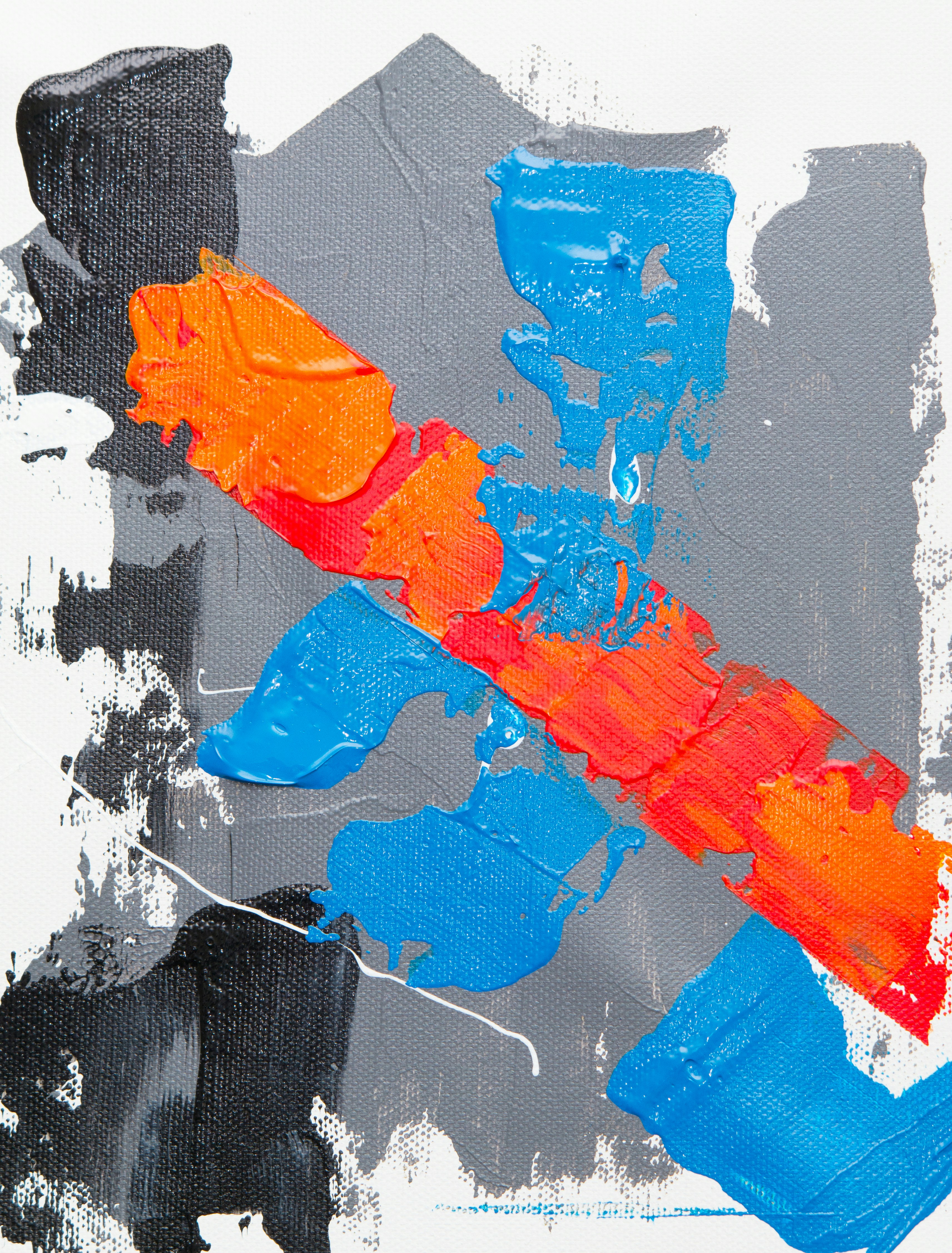 Bold Color Strut: A Diagonal Dance of Paint