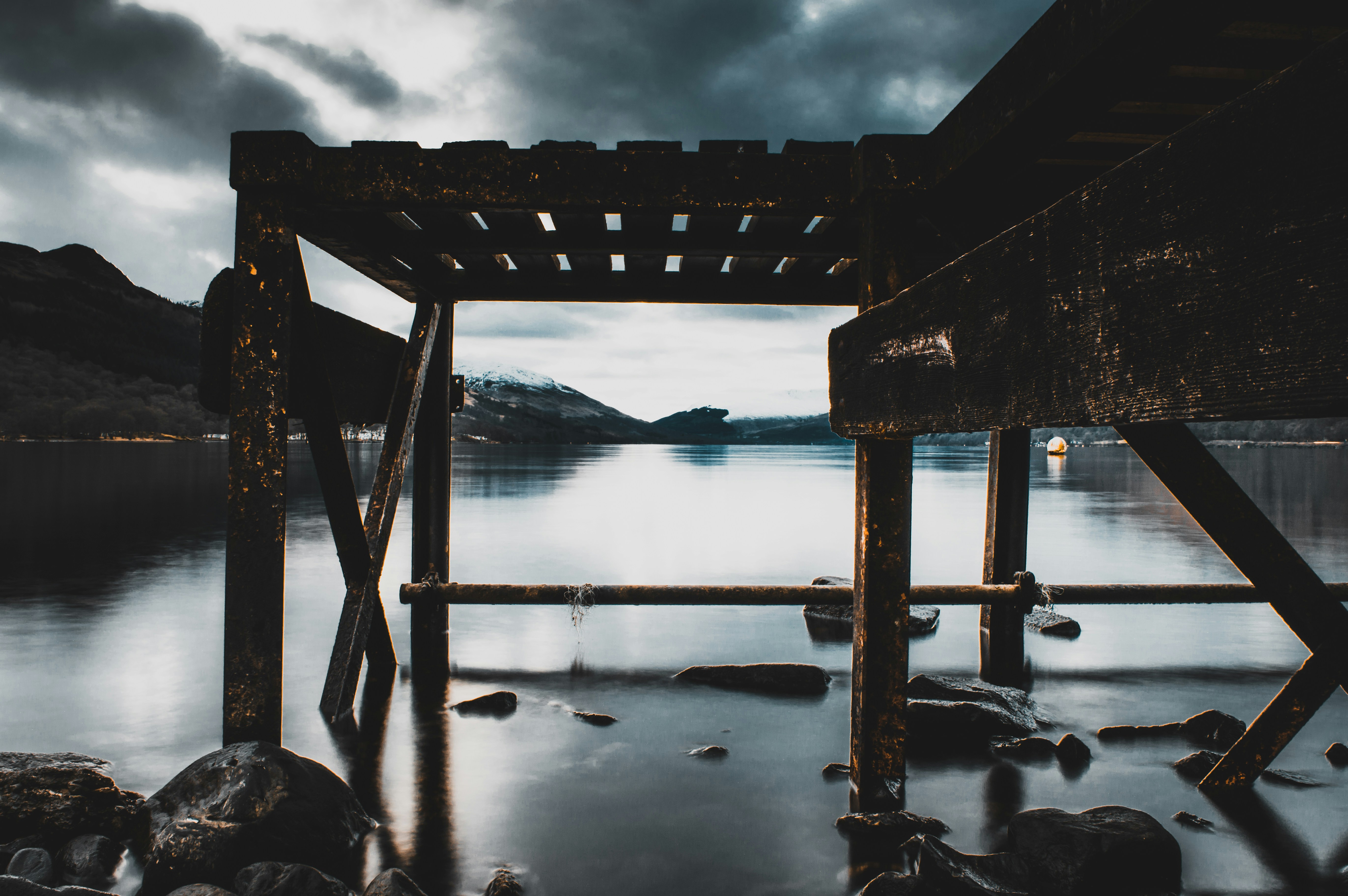 Serenity Beneath the Weathered Pier