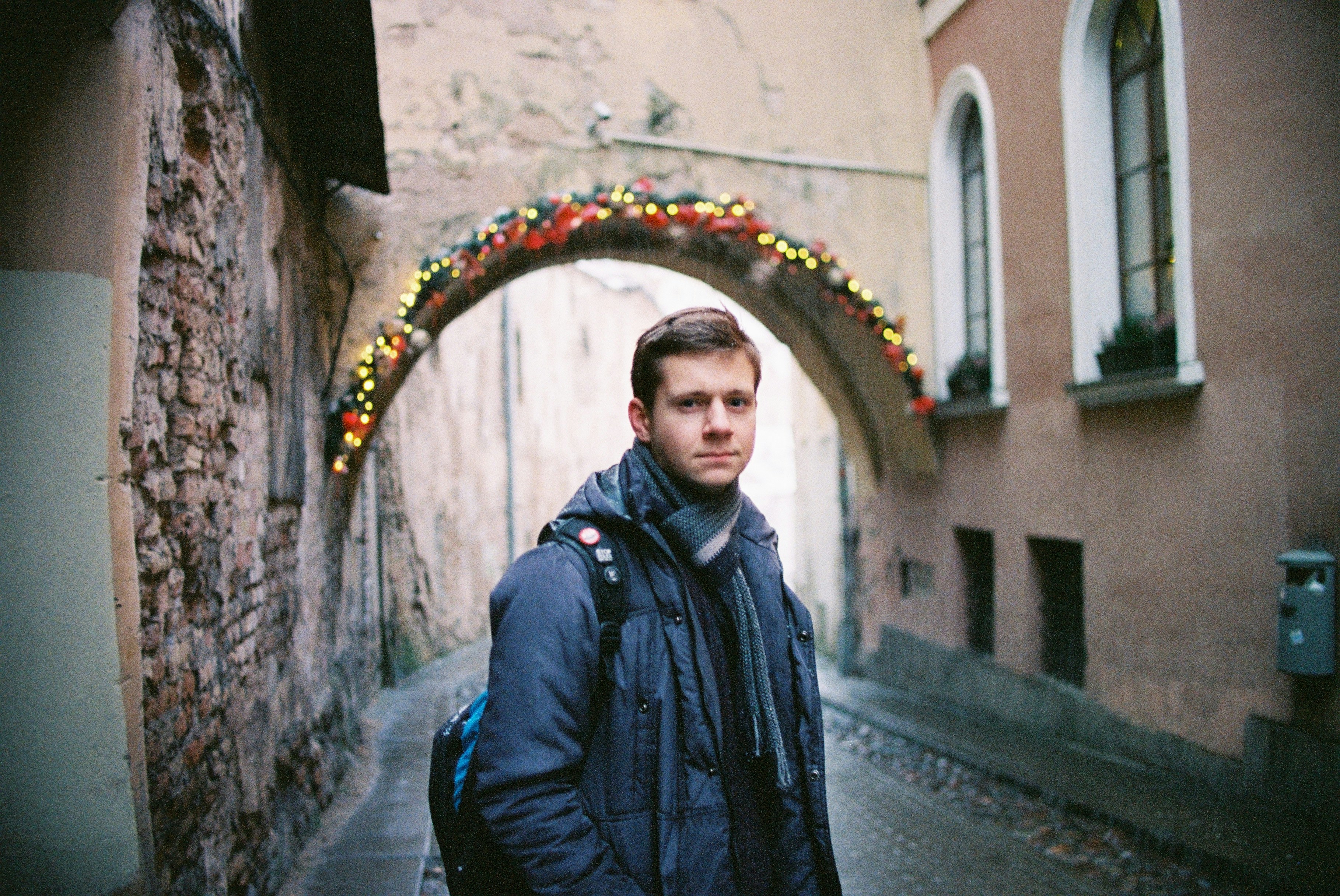 Quiet Stroll Through Vilnius Alley