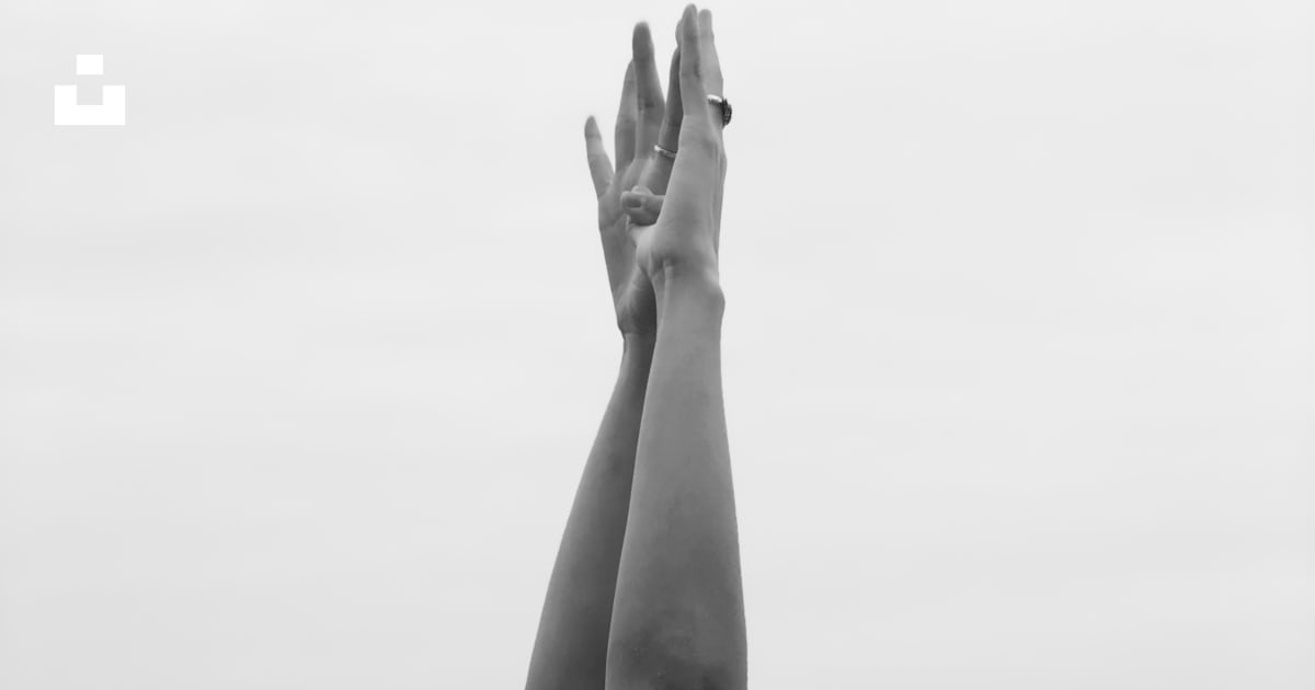 Grayscale photography of woman raising her hands photo – Free Cyberport ... Grayscale photography of woman raising her hands photo – Free Cyberport ...