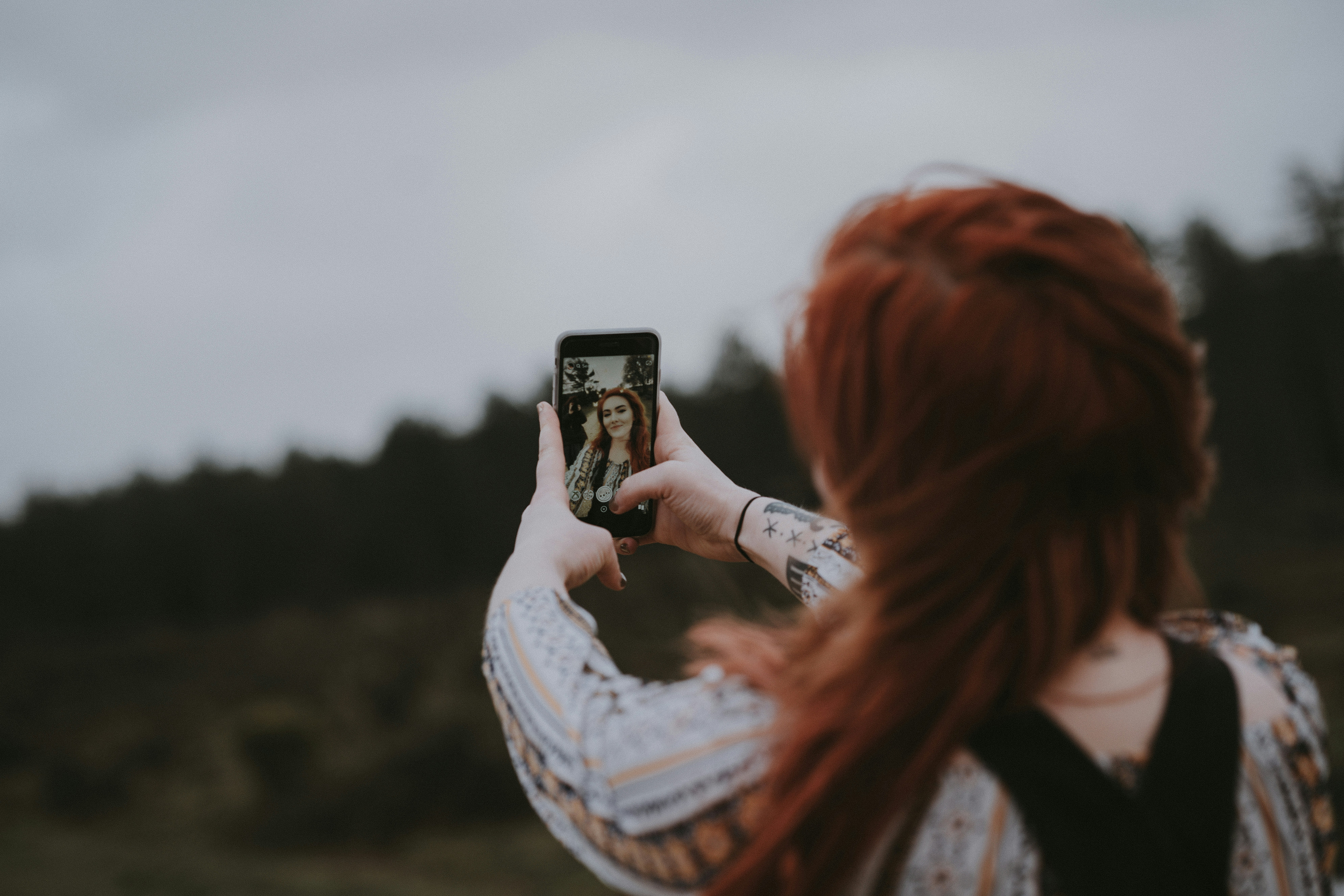 Red Hair, Quiet Field: A Solo Snap in the Open