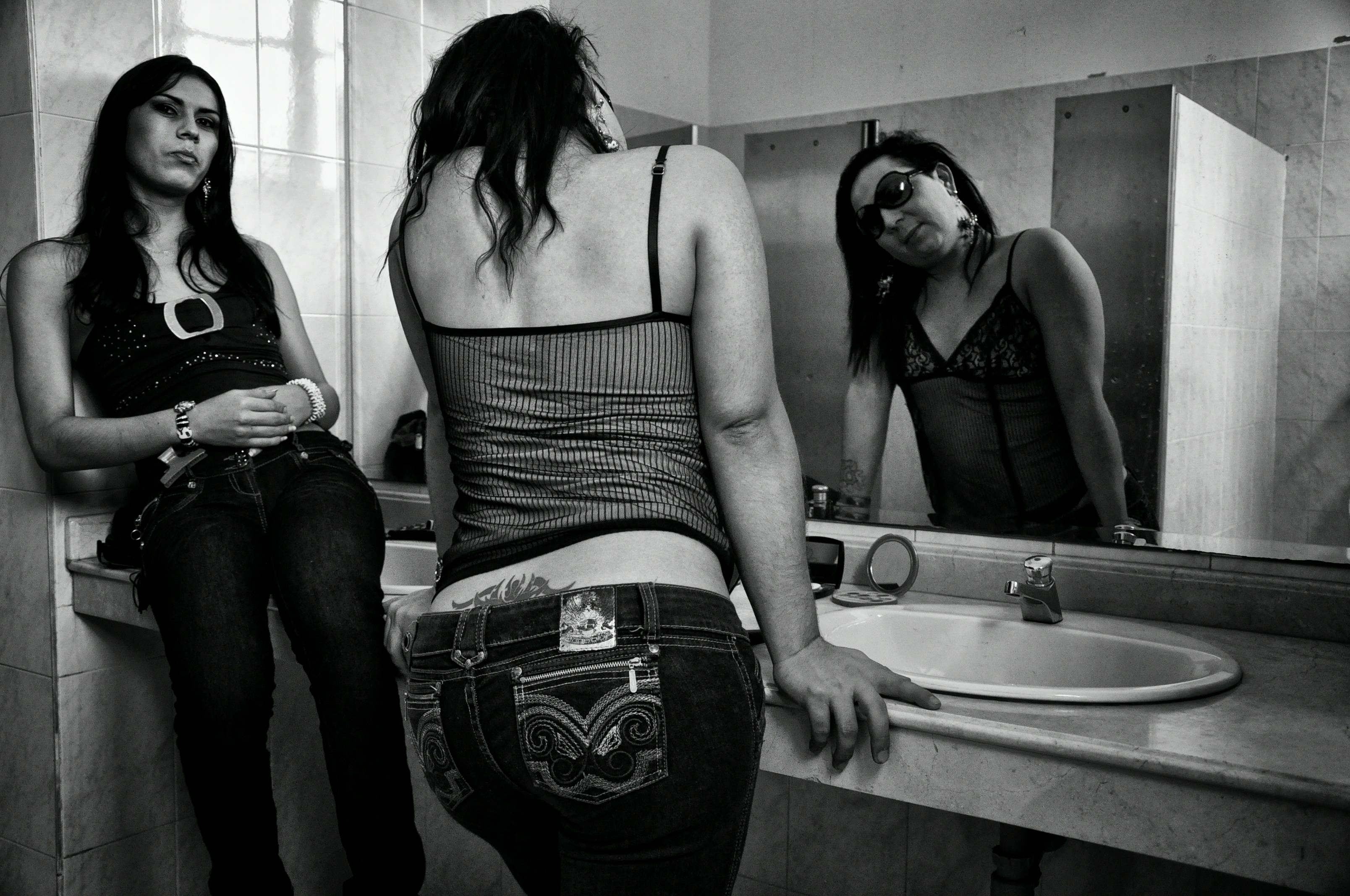 Mirror Reflections: A Quiet Moment in the Bathroom Studio
