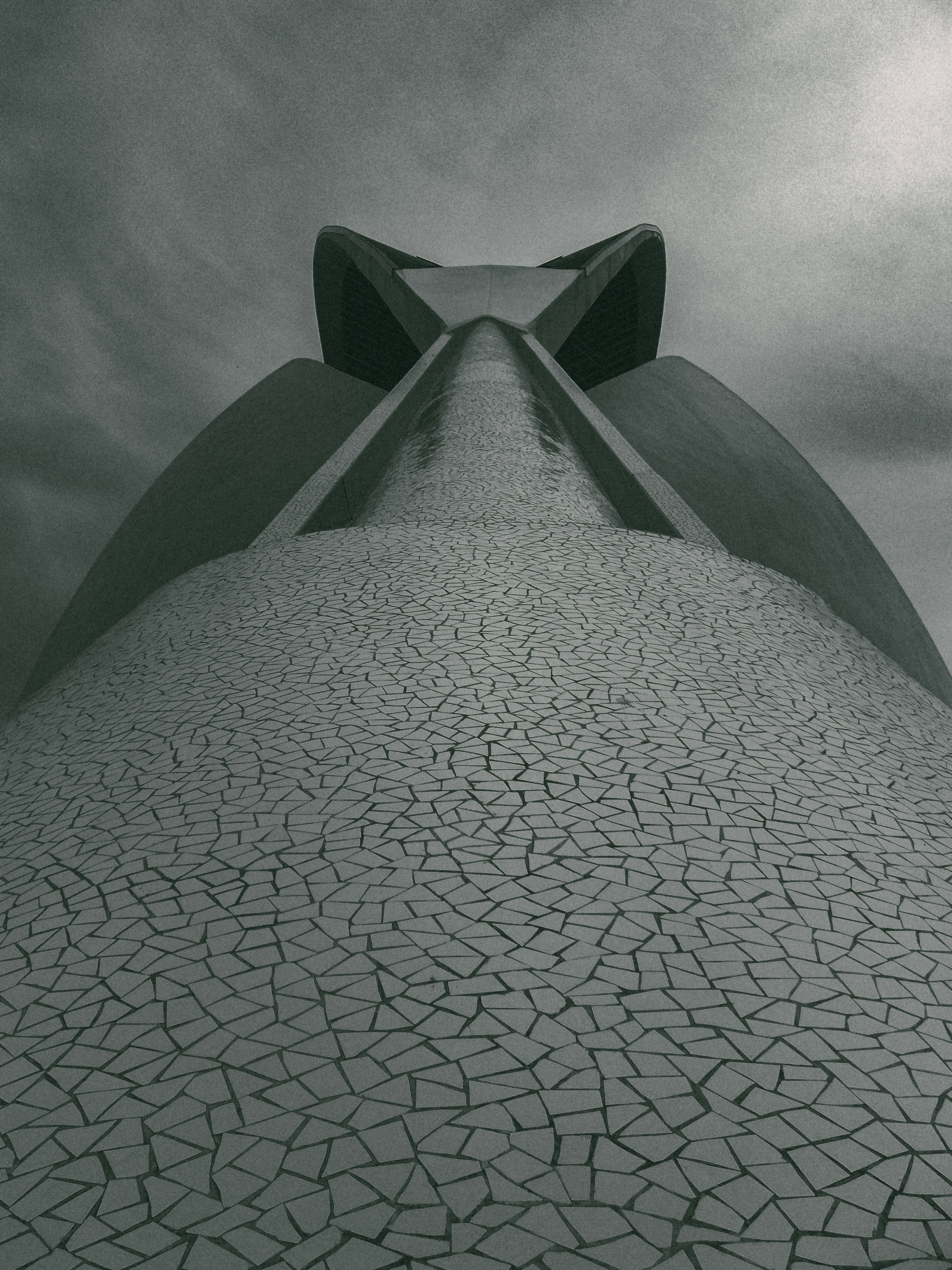 Cracked Monument Reaching Toward the Sky
