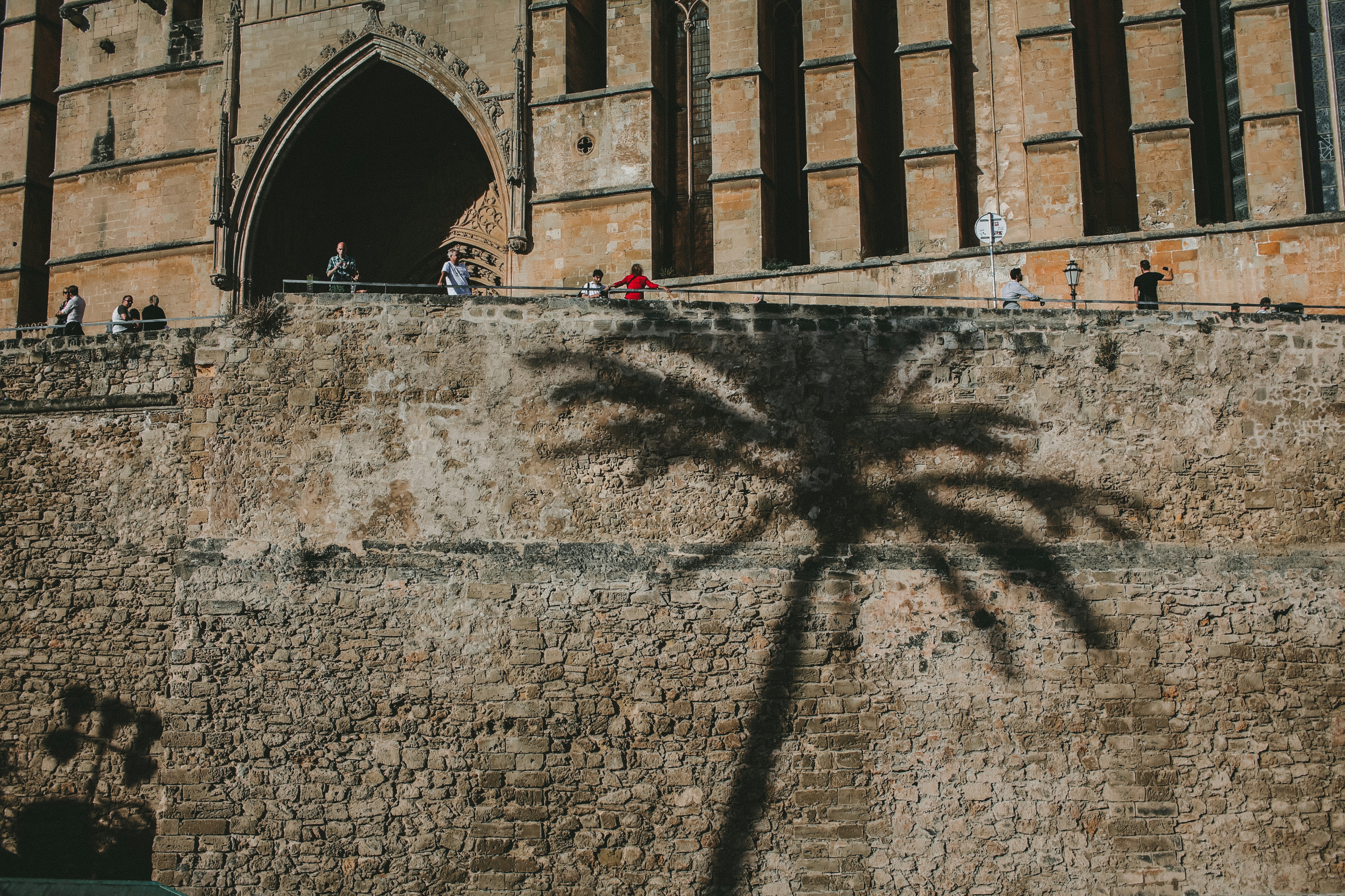 Silhouette on Ancient Walls