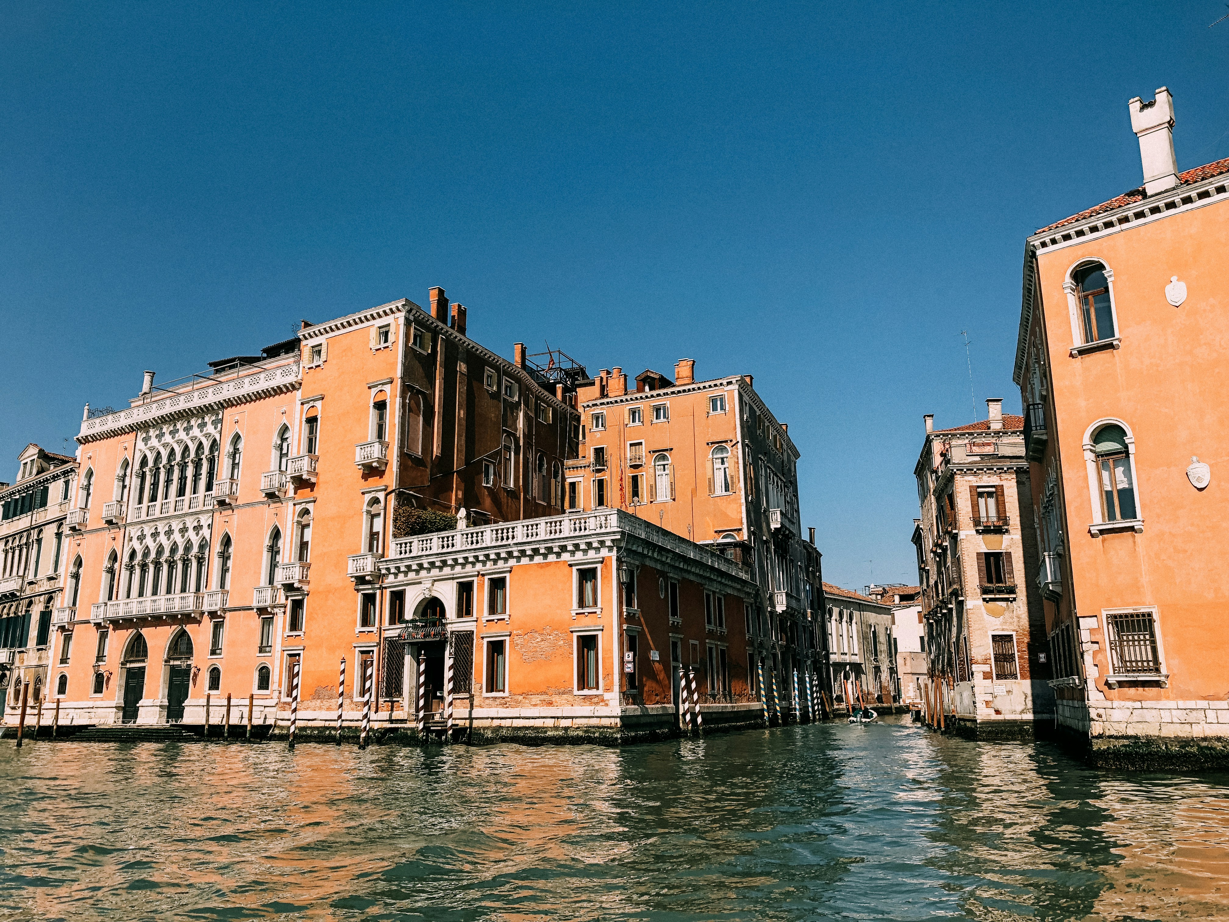 Sunlit Venetian Facades Along a Quiet Canal