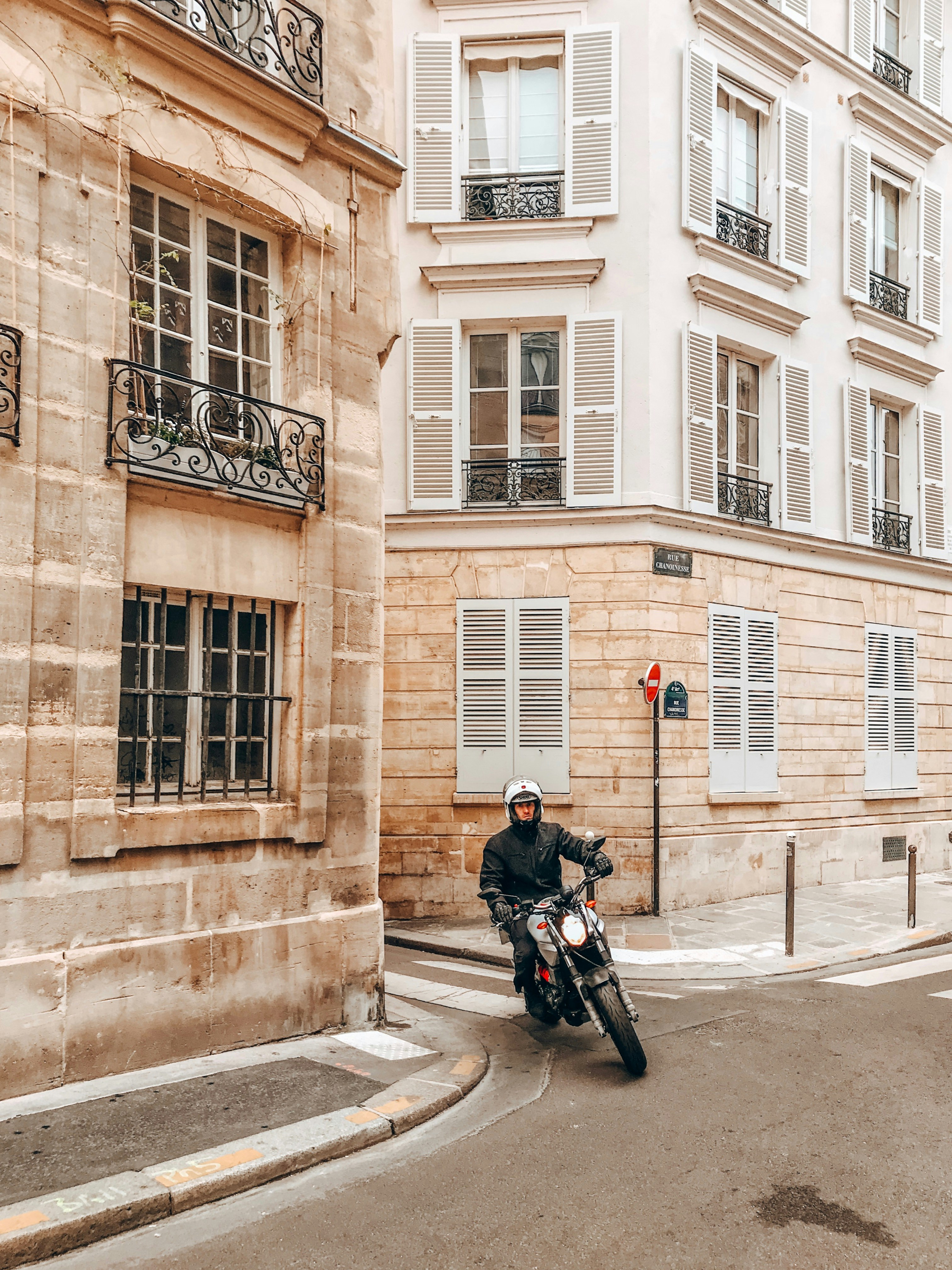 man riding on motorcycle
