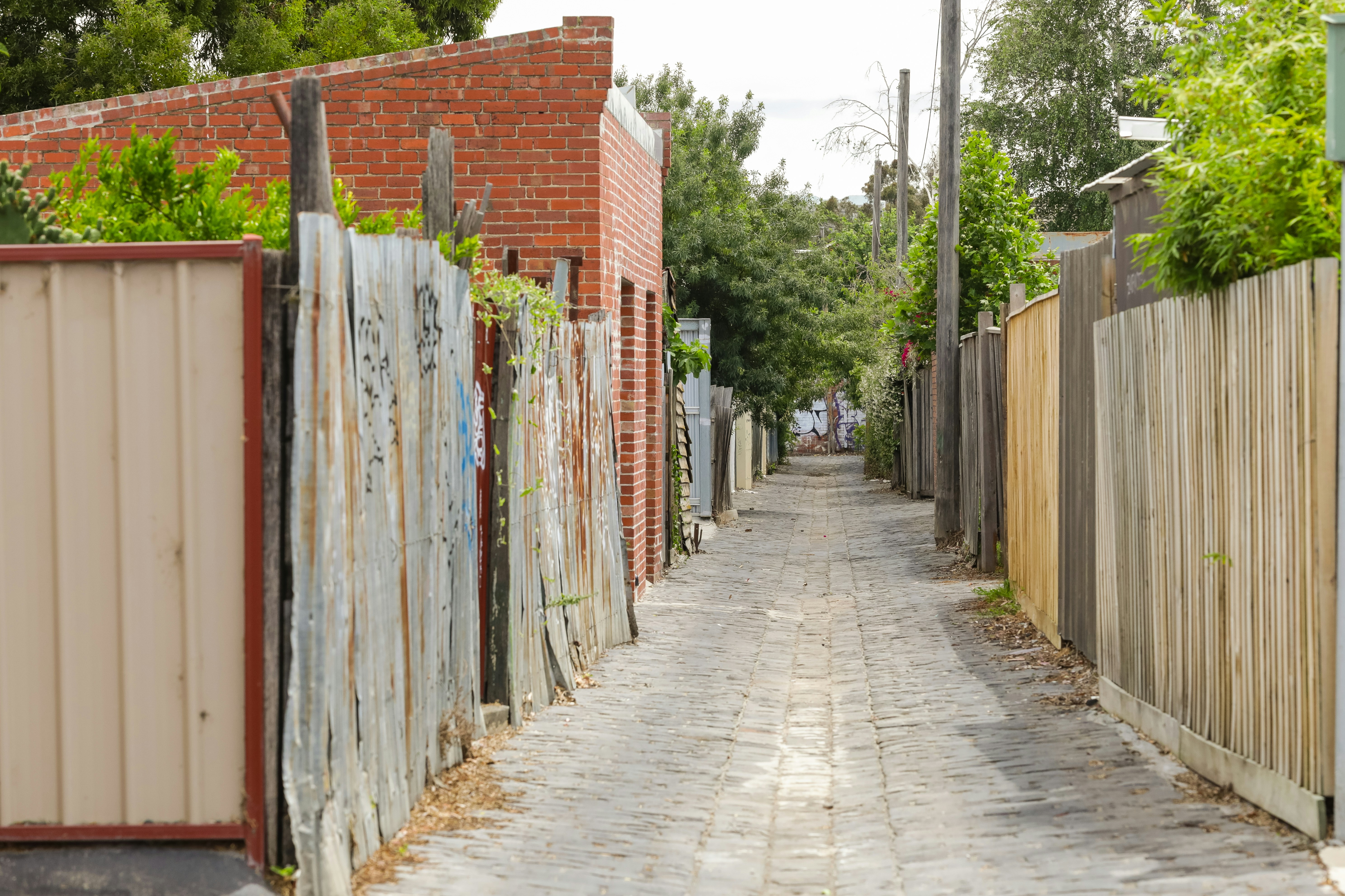 Cobbled Corridor: An Alley Reaching Toward the Distant Street