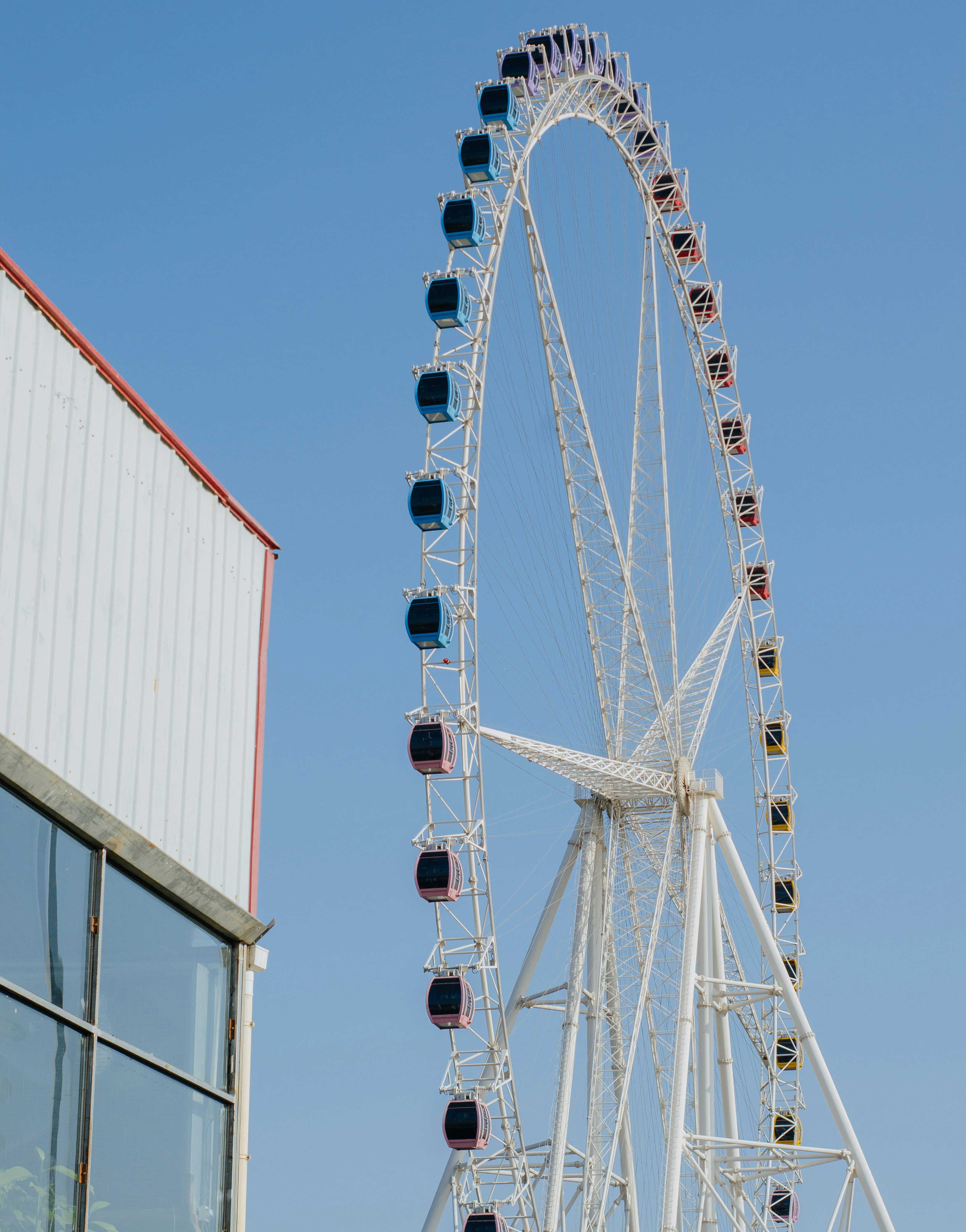 Skyward Ring Against a Pristine Blue Sky