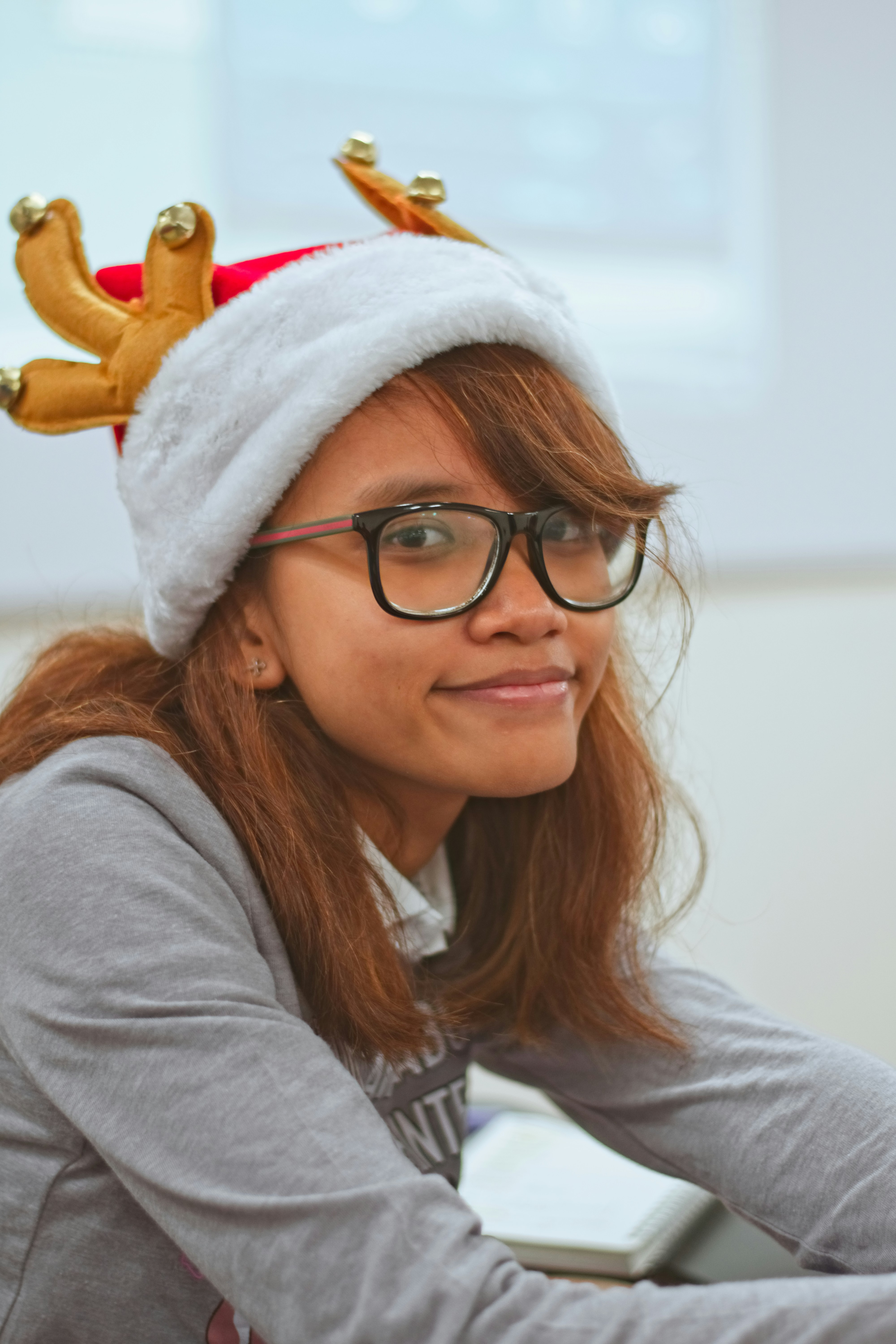 Glasses and Santa Hat: A Classroom Cheer