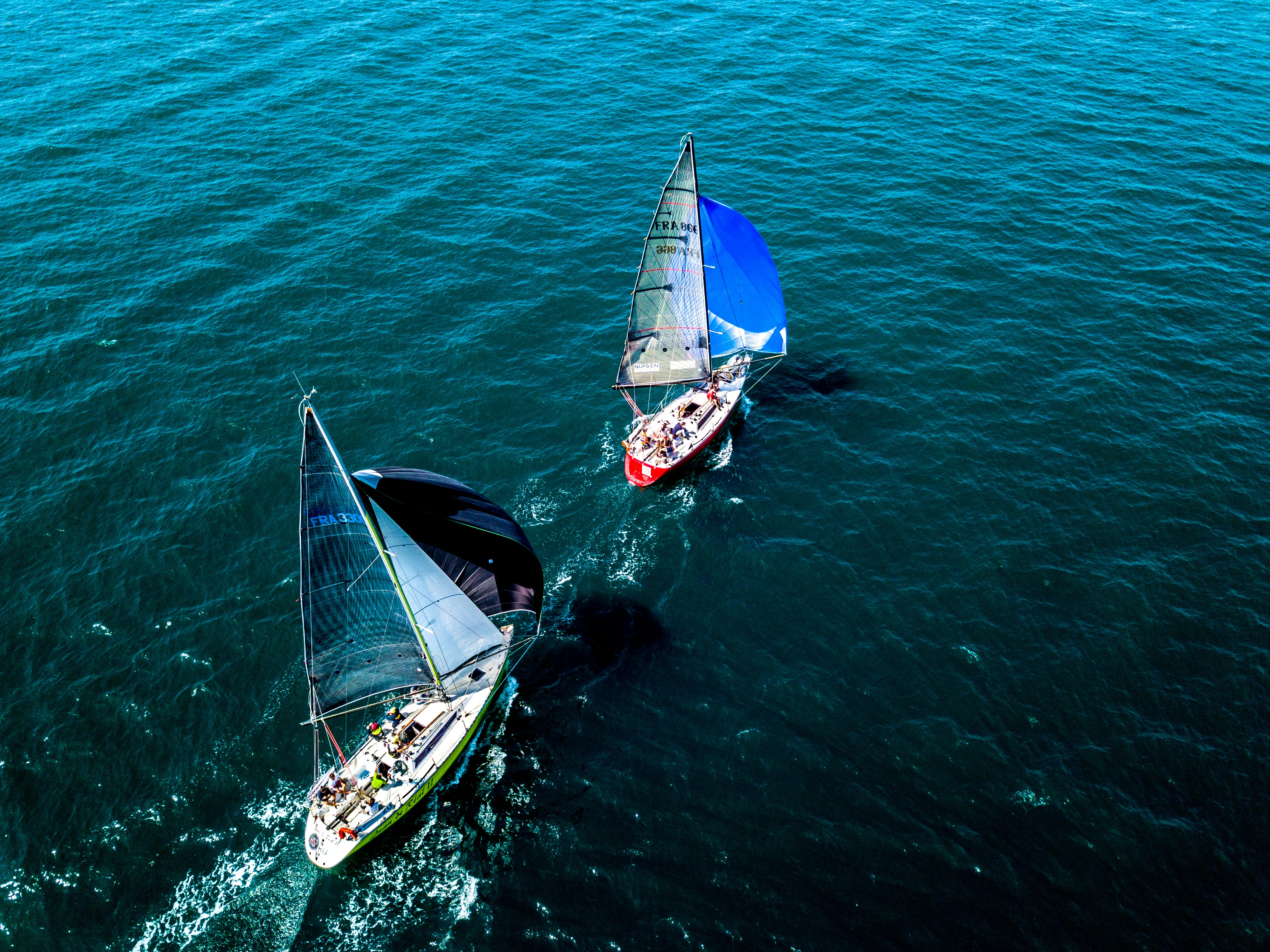 People riding on boats in high-angle photo photo – Free Boat Image on ...