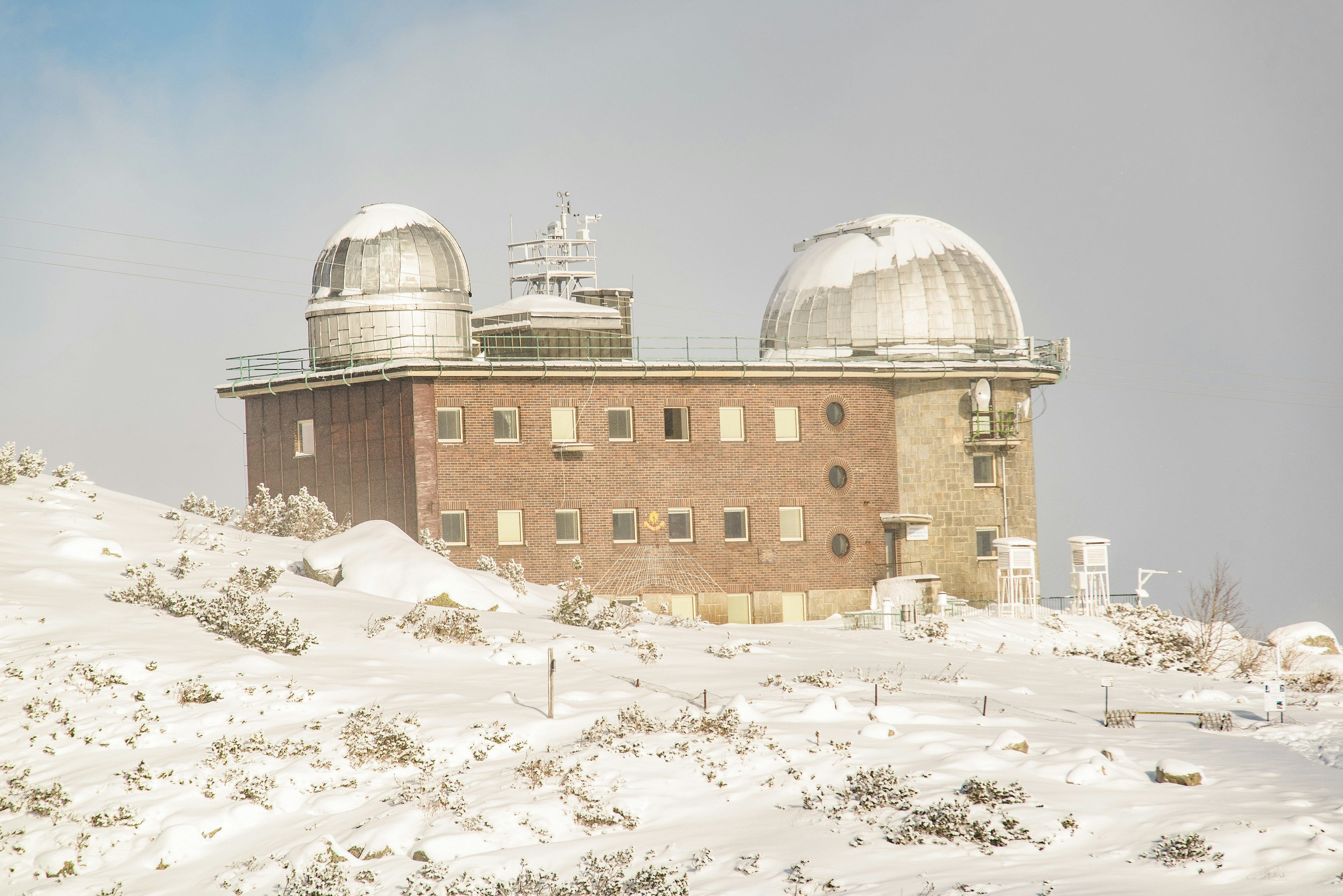 Winter's Embrace on the Observatory