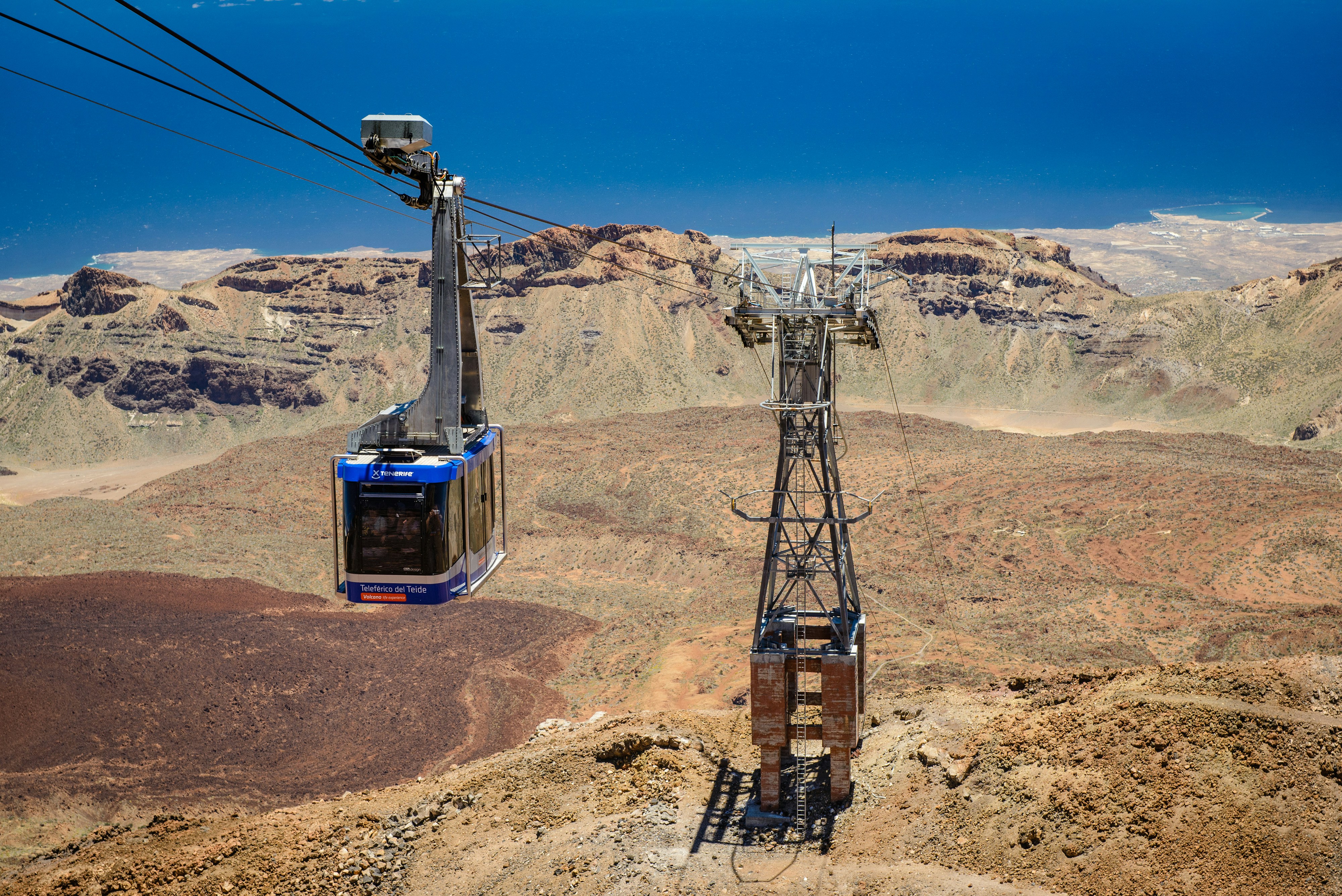 Blue Gondola Over the Desert Rim