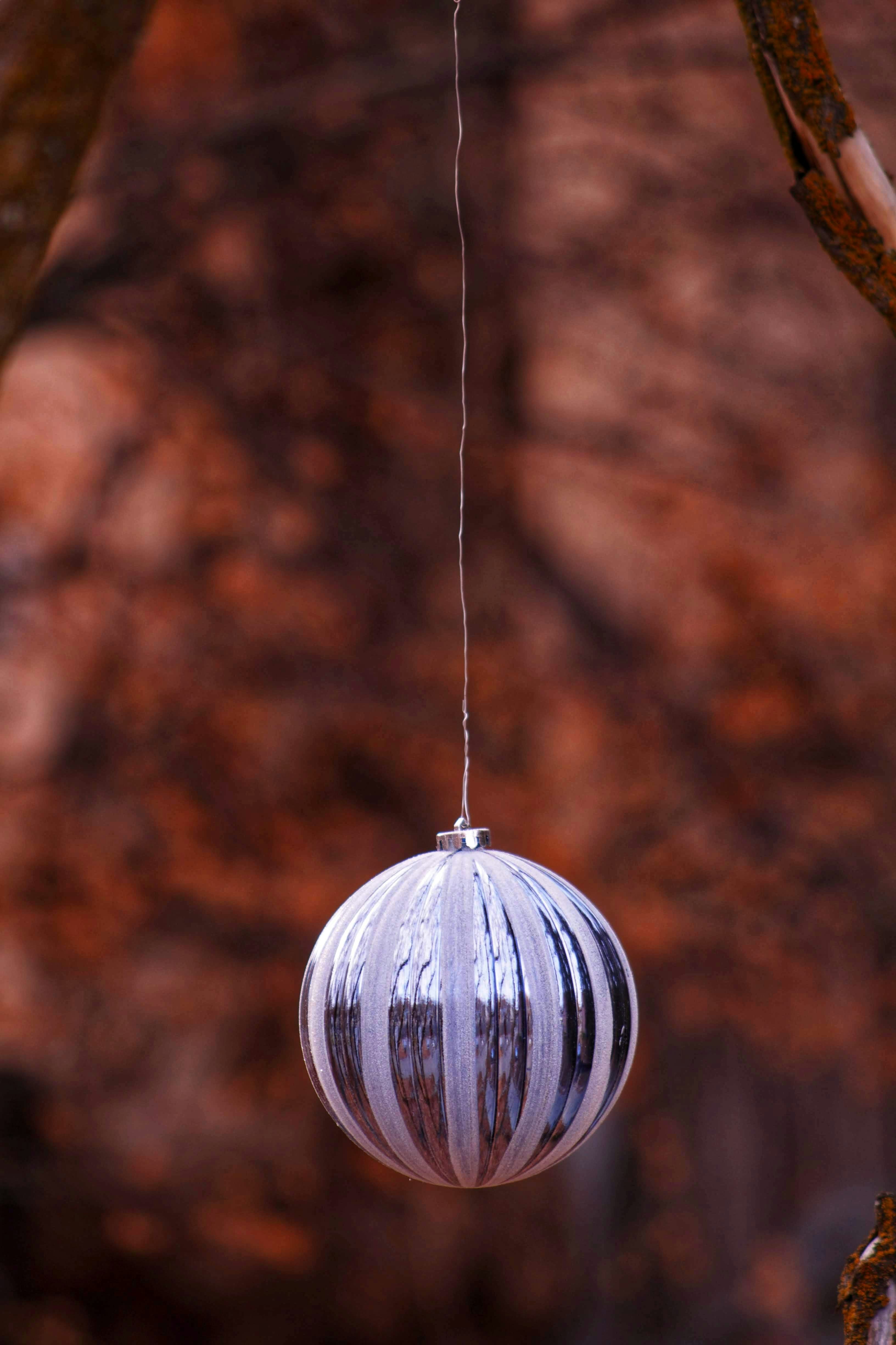new silver Christmas ornament