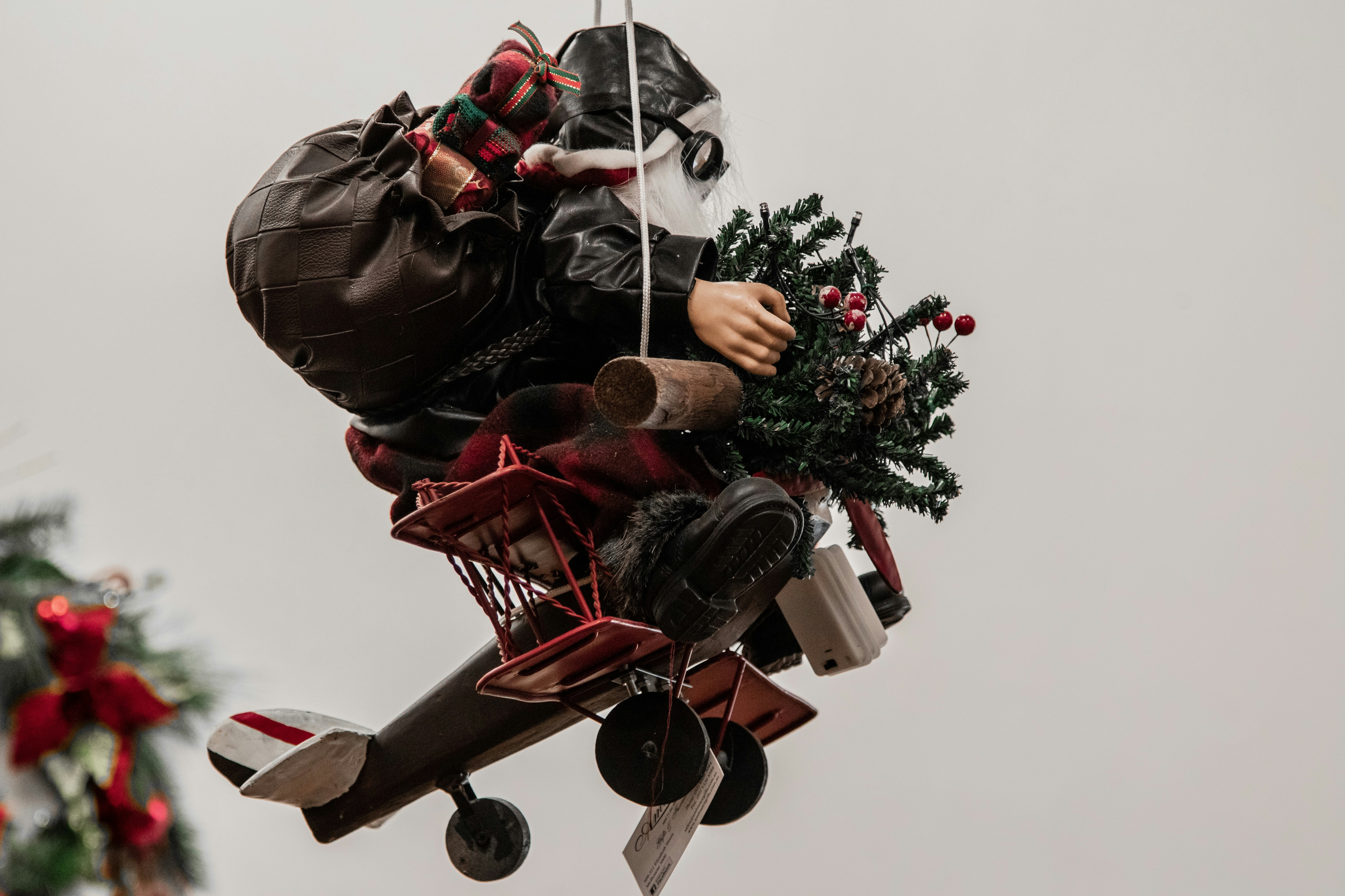 Santa Claus on plane wall decor