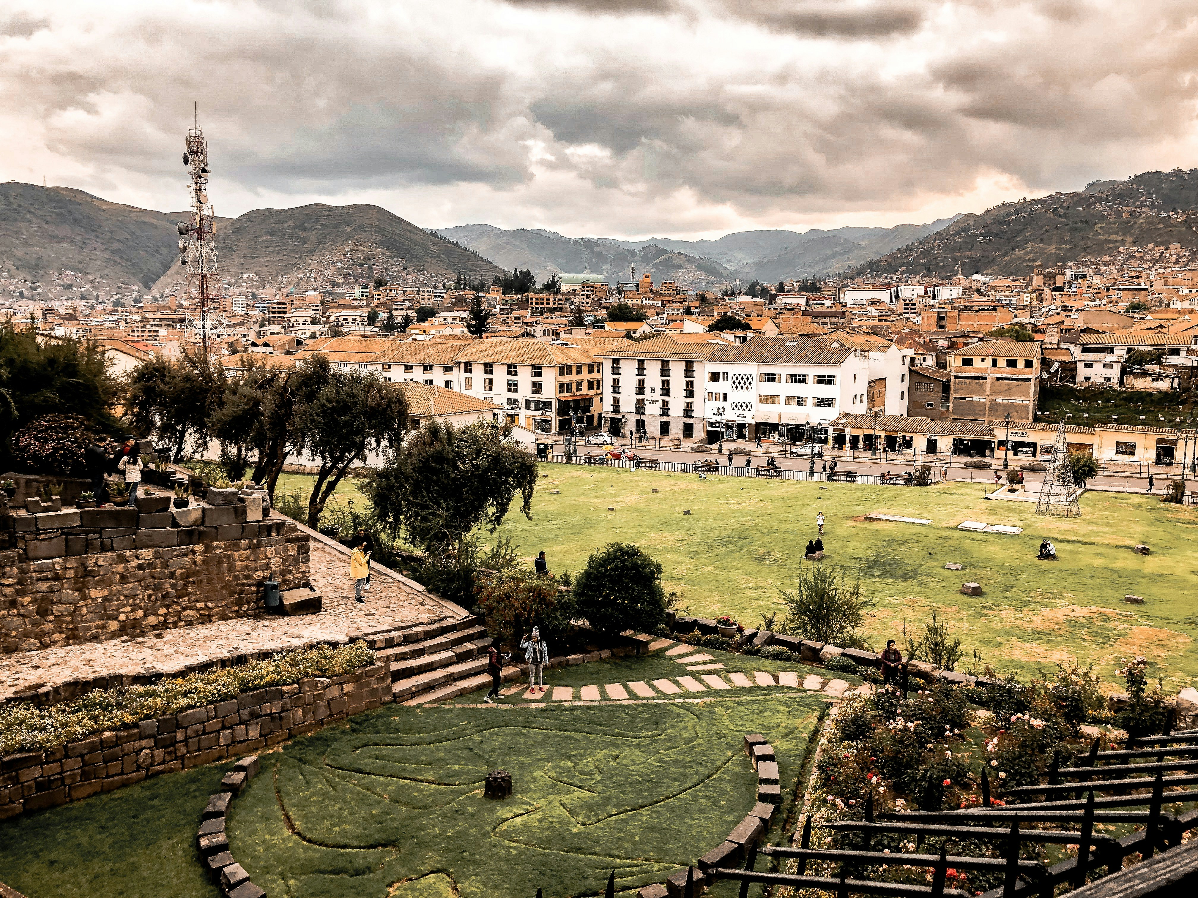 Aerial photography of town near mountain photo – Free Building Image on ...