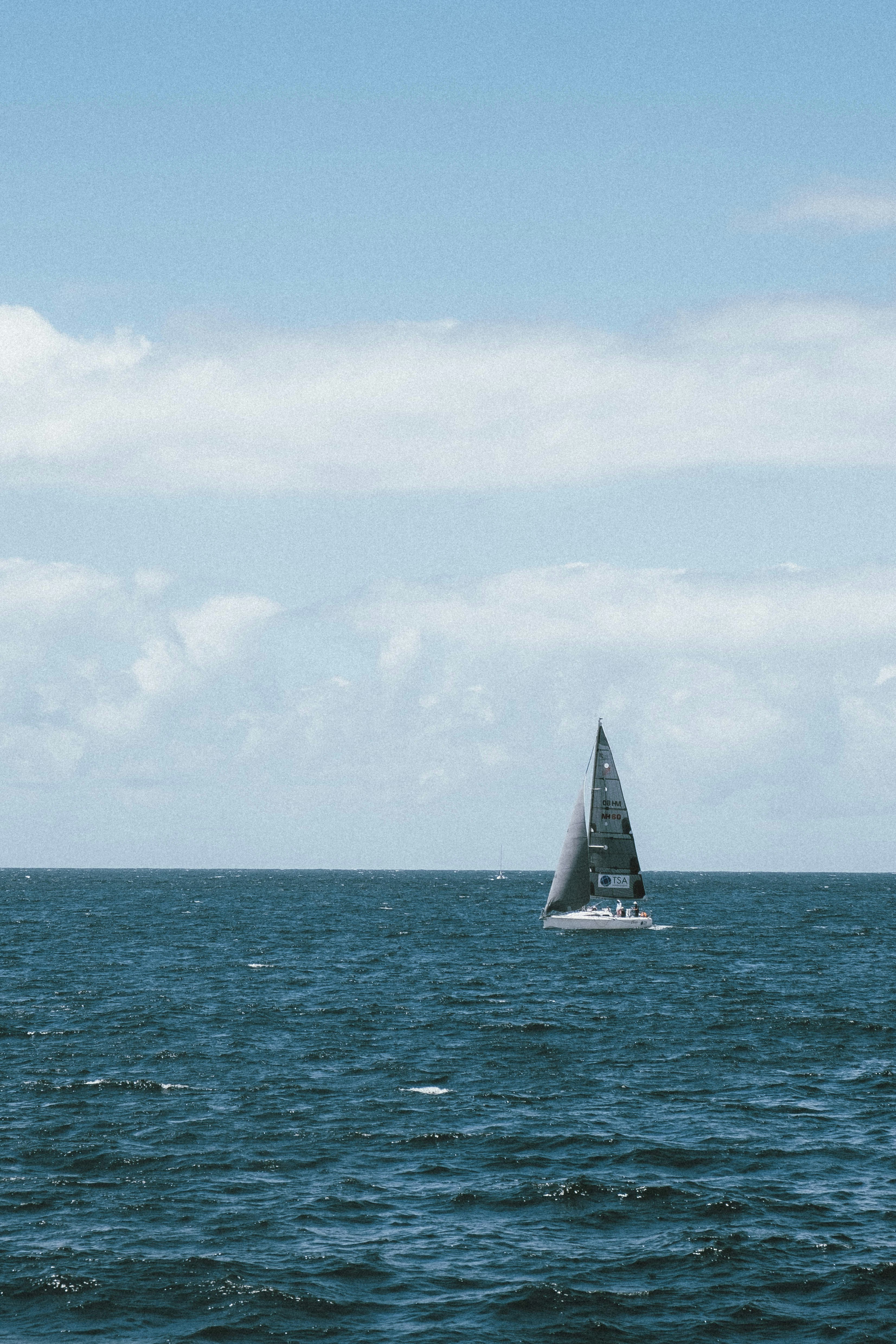 White sailing boat floating on body of water photo – Free Blue Image on ...