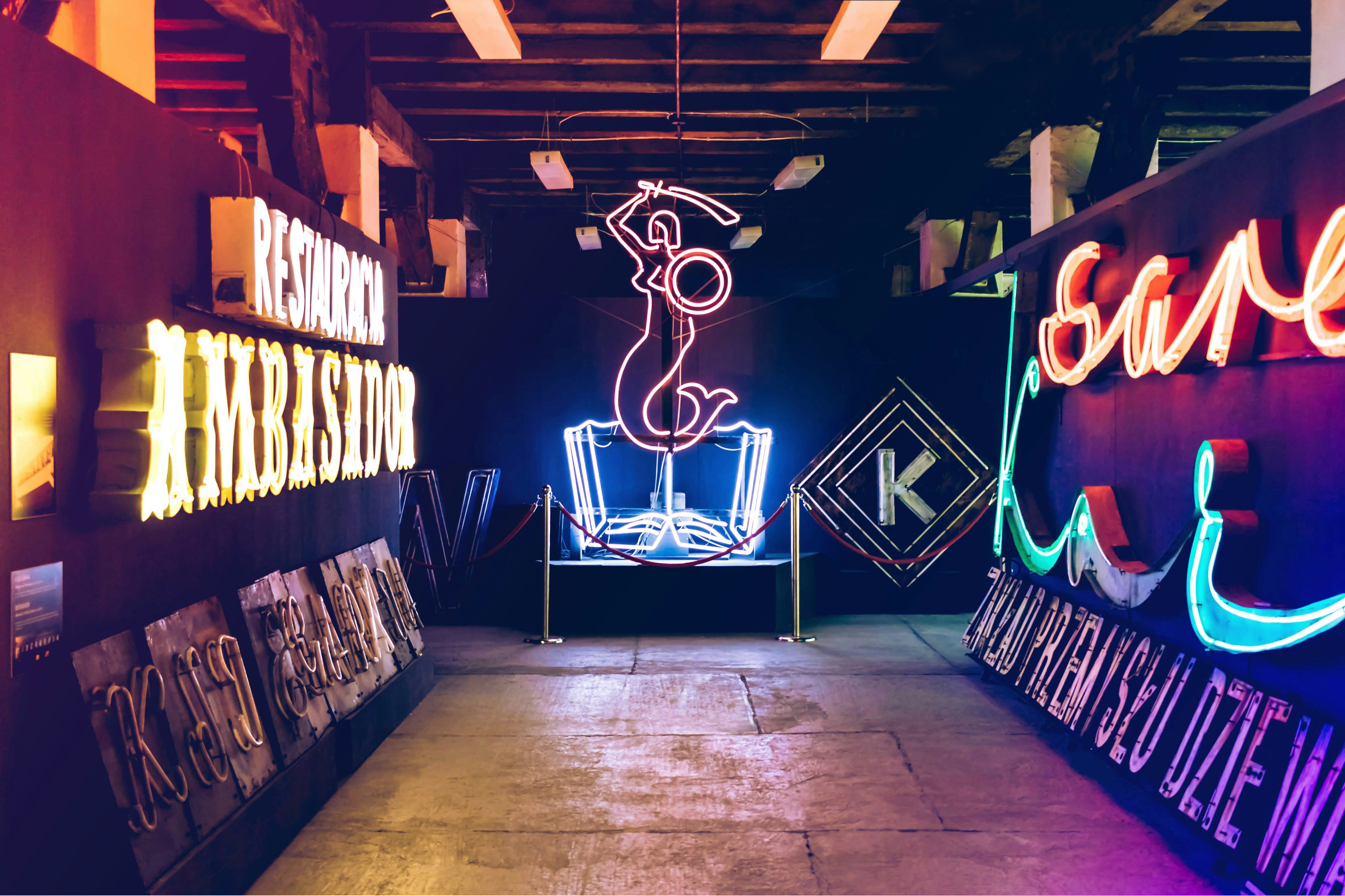 Neon Symphony in an Urban Gallery