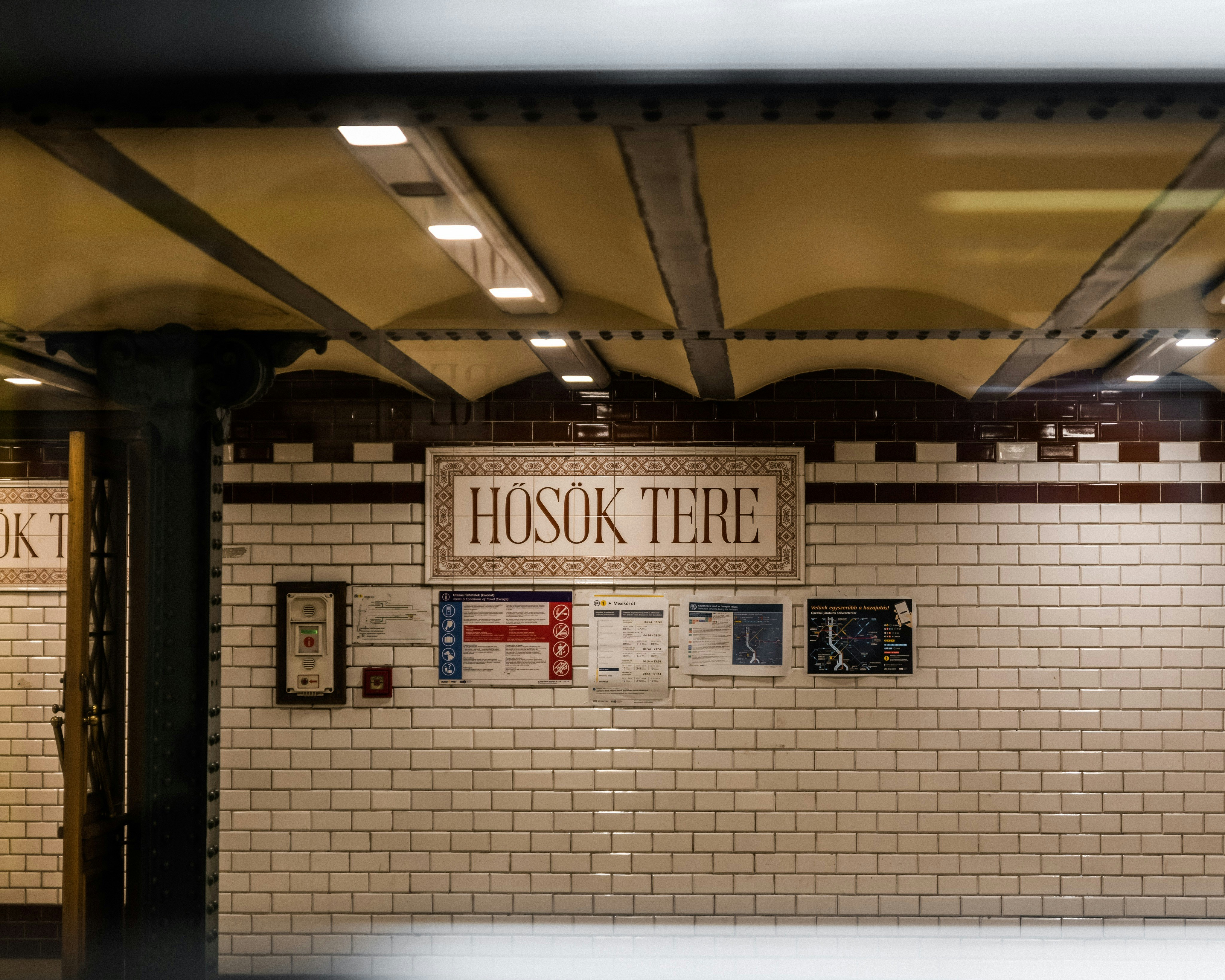 Tiles and Time at Hősök Tere Station