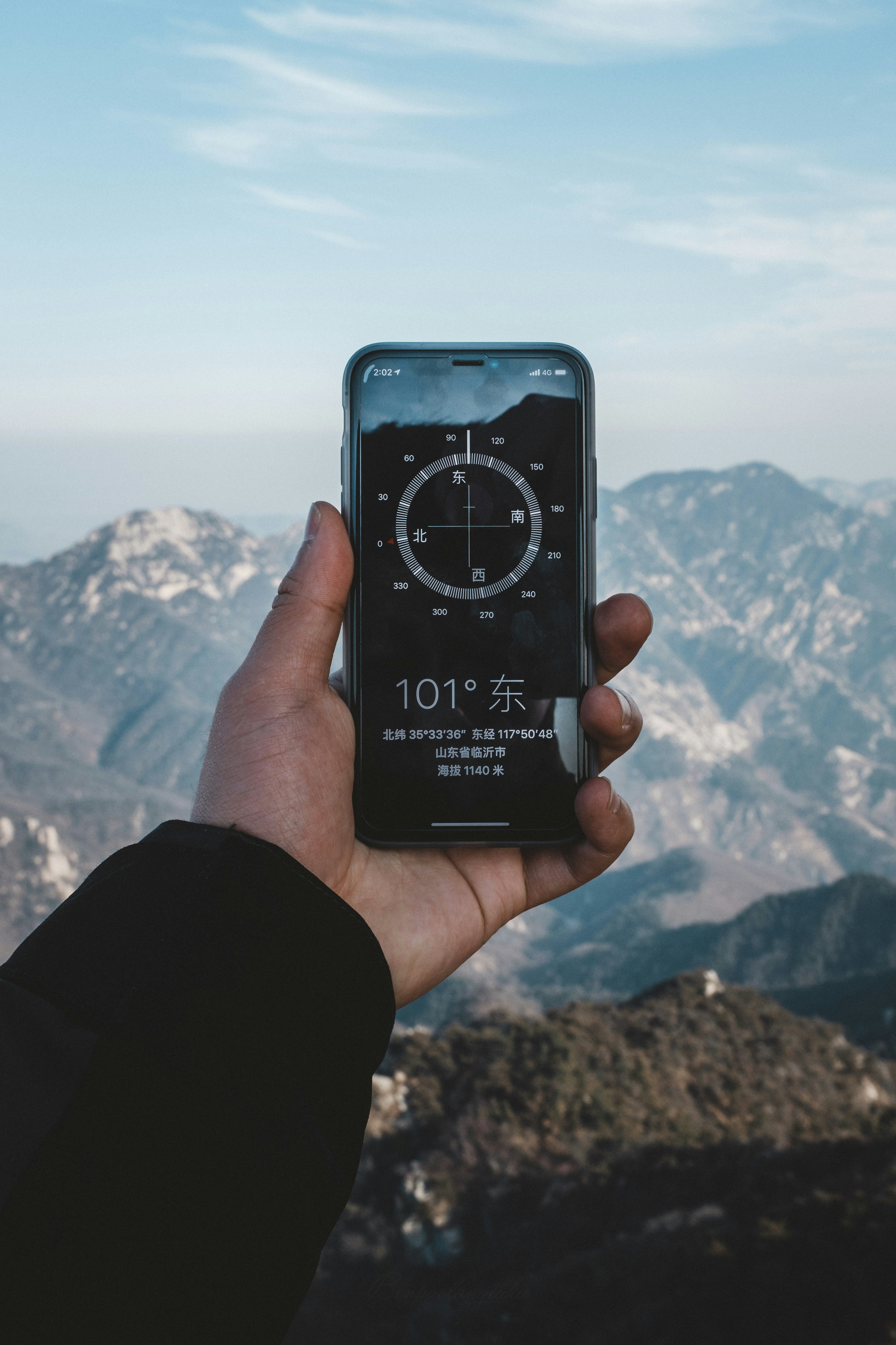 Compass in Hand, Mountains at Reach
