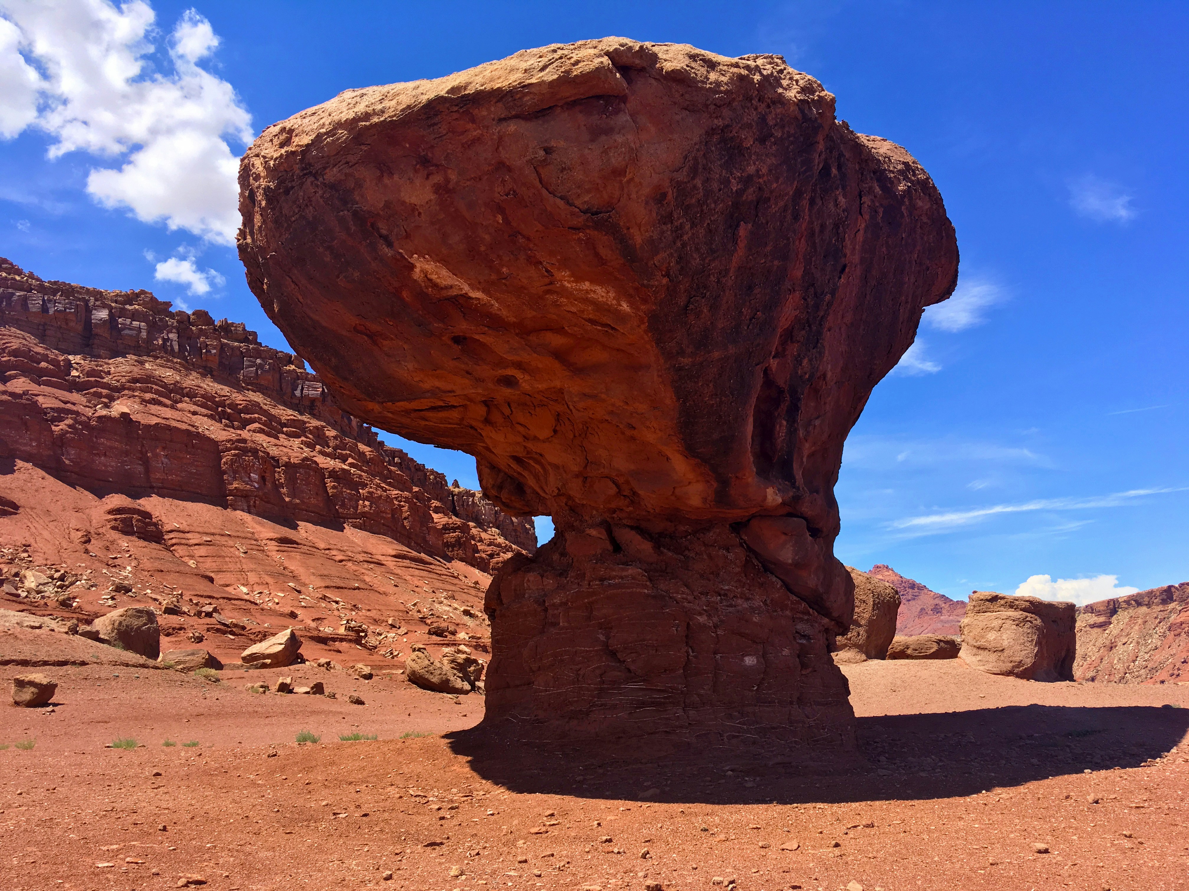 Brown rock platform formation at the valley photo – Free Blue Image on ...