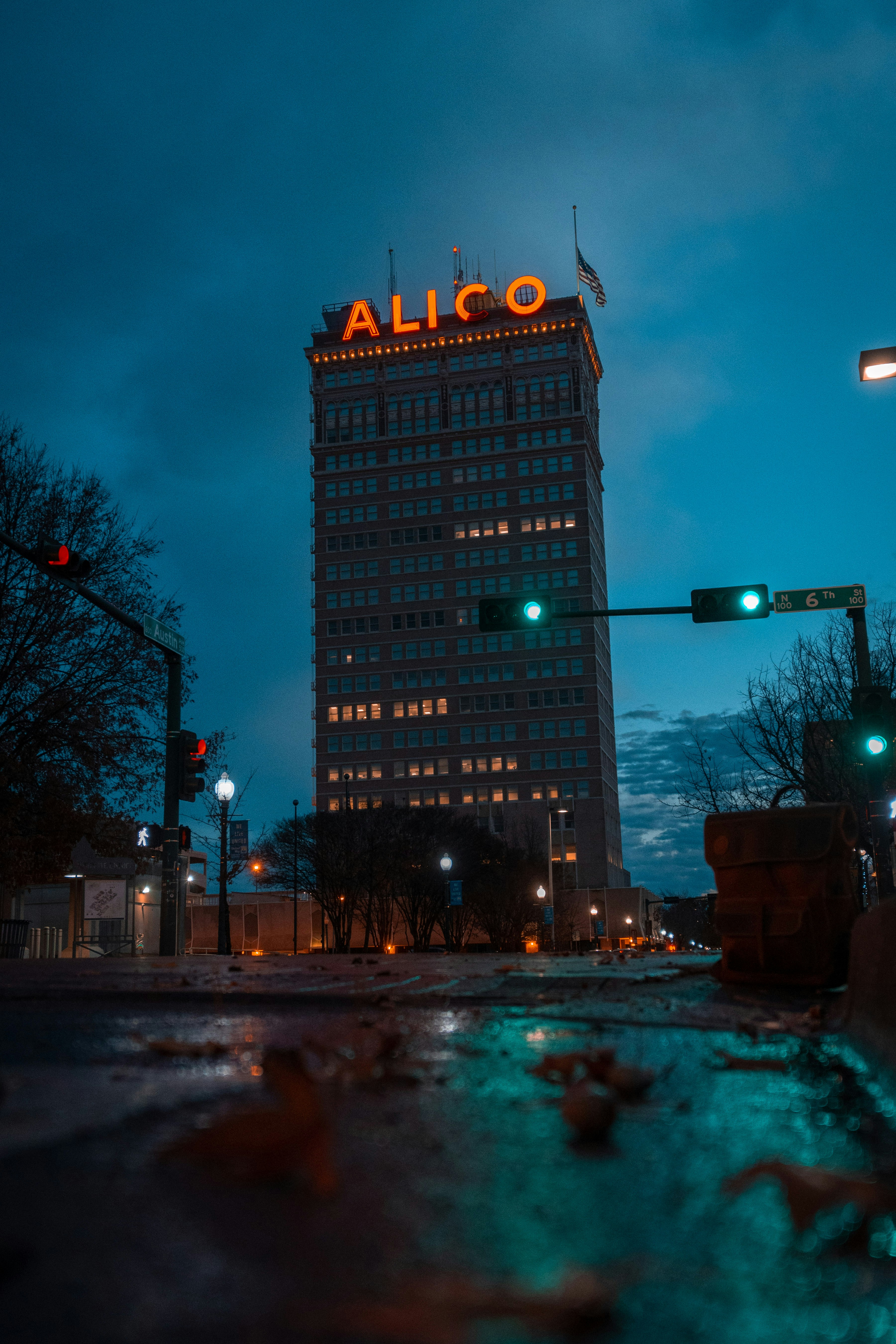 Alico building with signage that is turned on photo – Free Magnolia ...