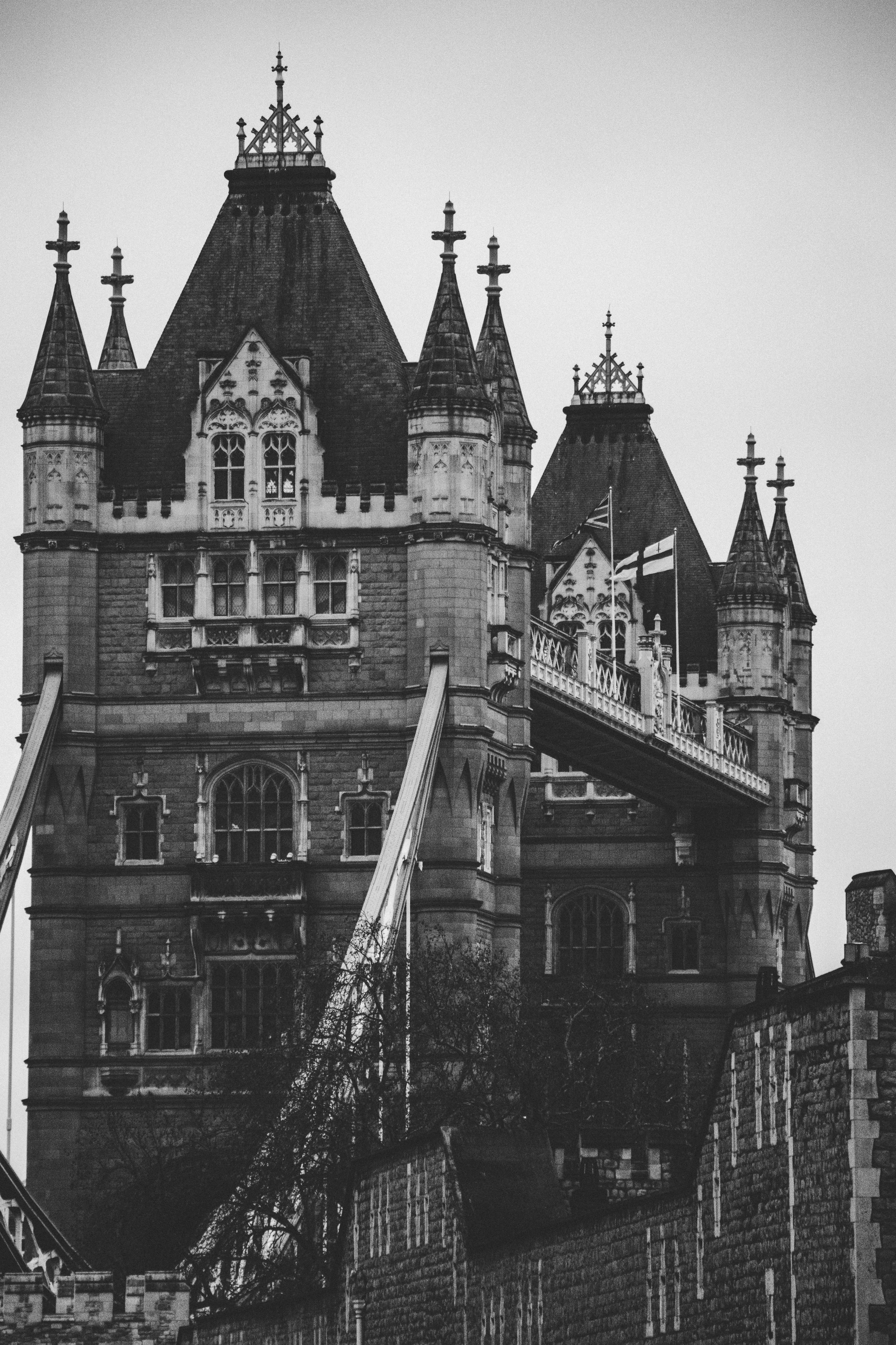 Grayscale photography of concrete castle photo – Free Grey Image on ...