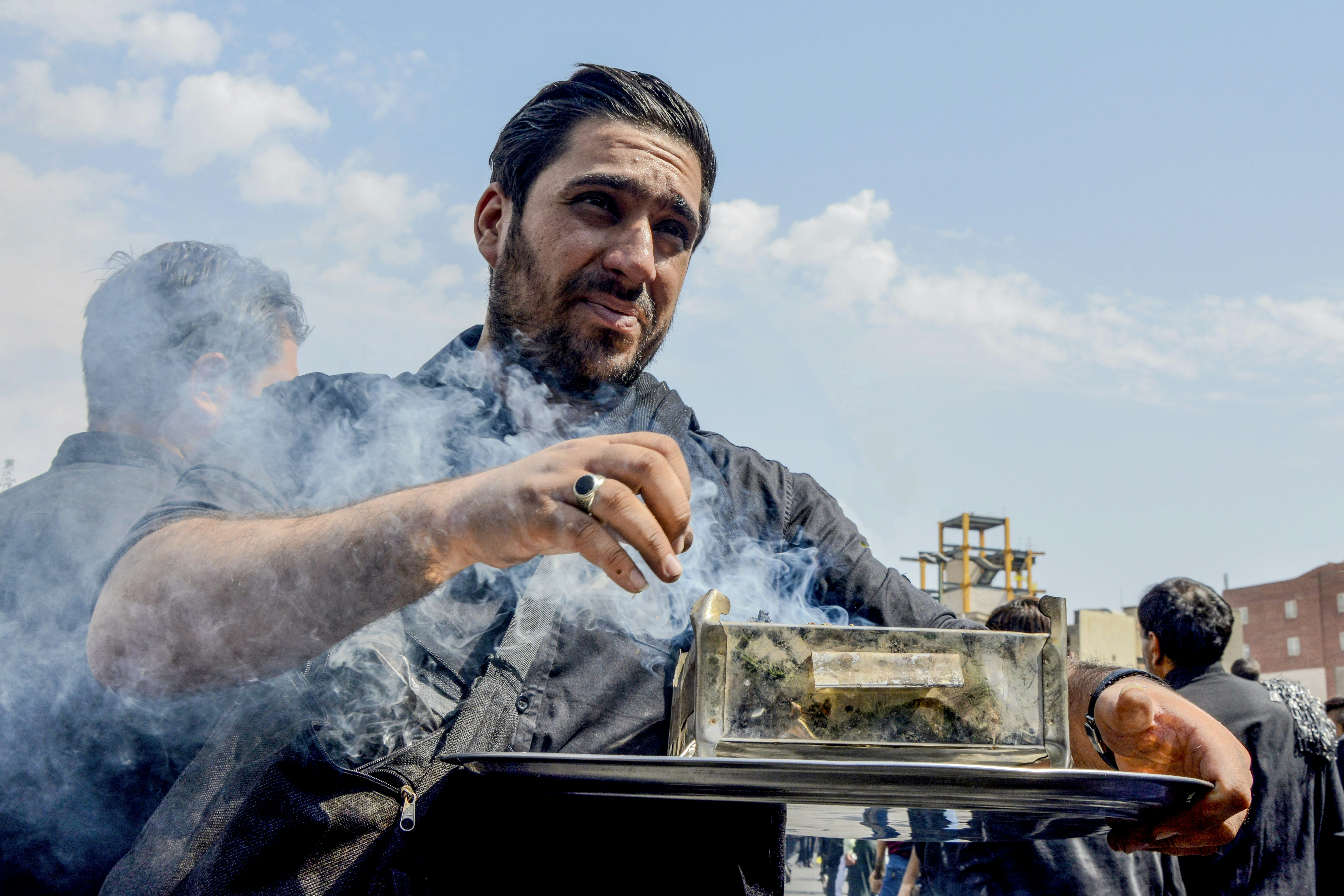 Street Vendor's Smoky Artistry