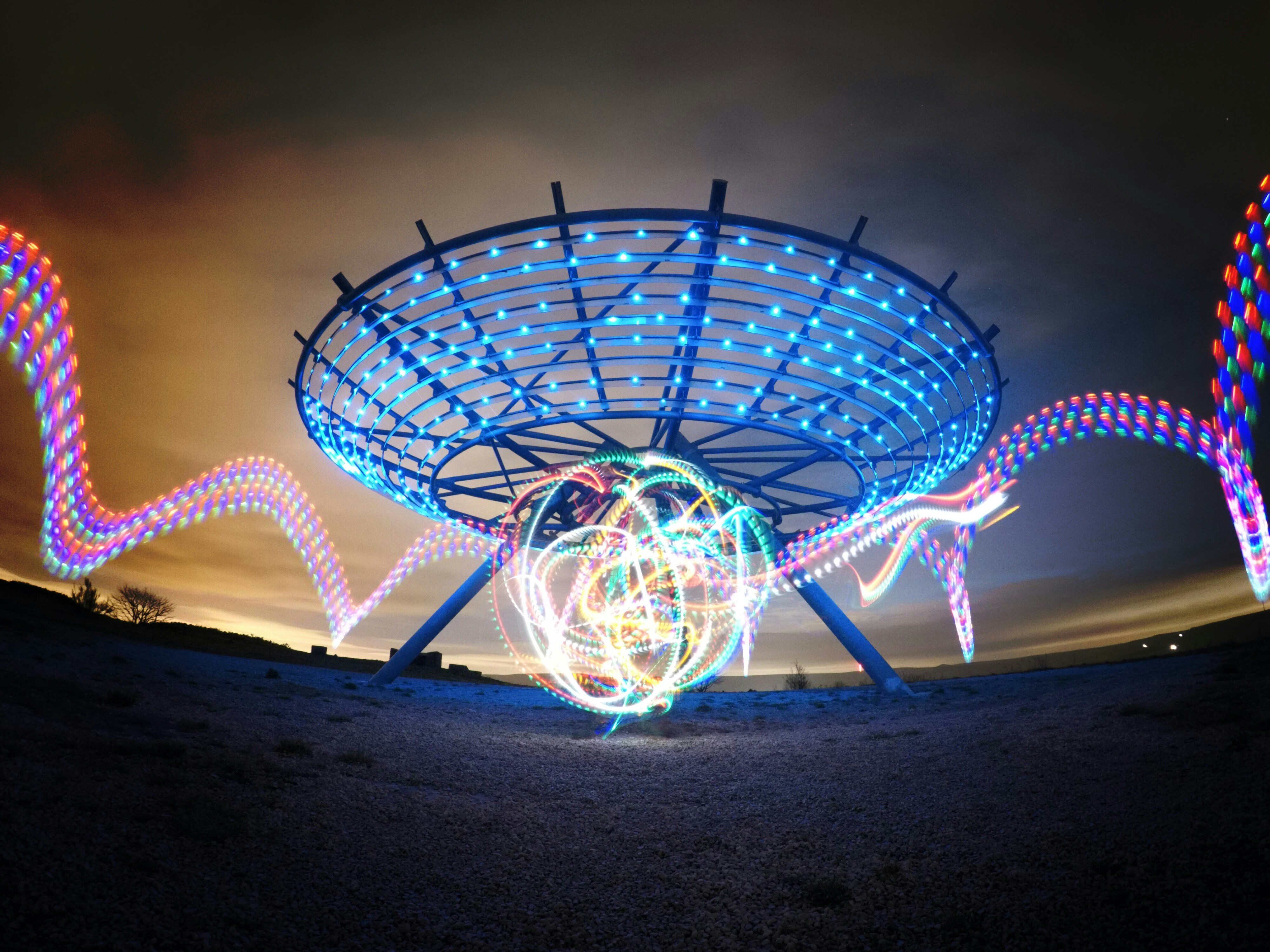 Blue and pink metal framed glass table lamp photo – Free Pattern Image ...