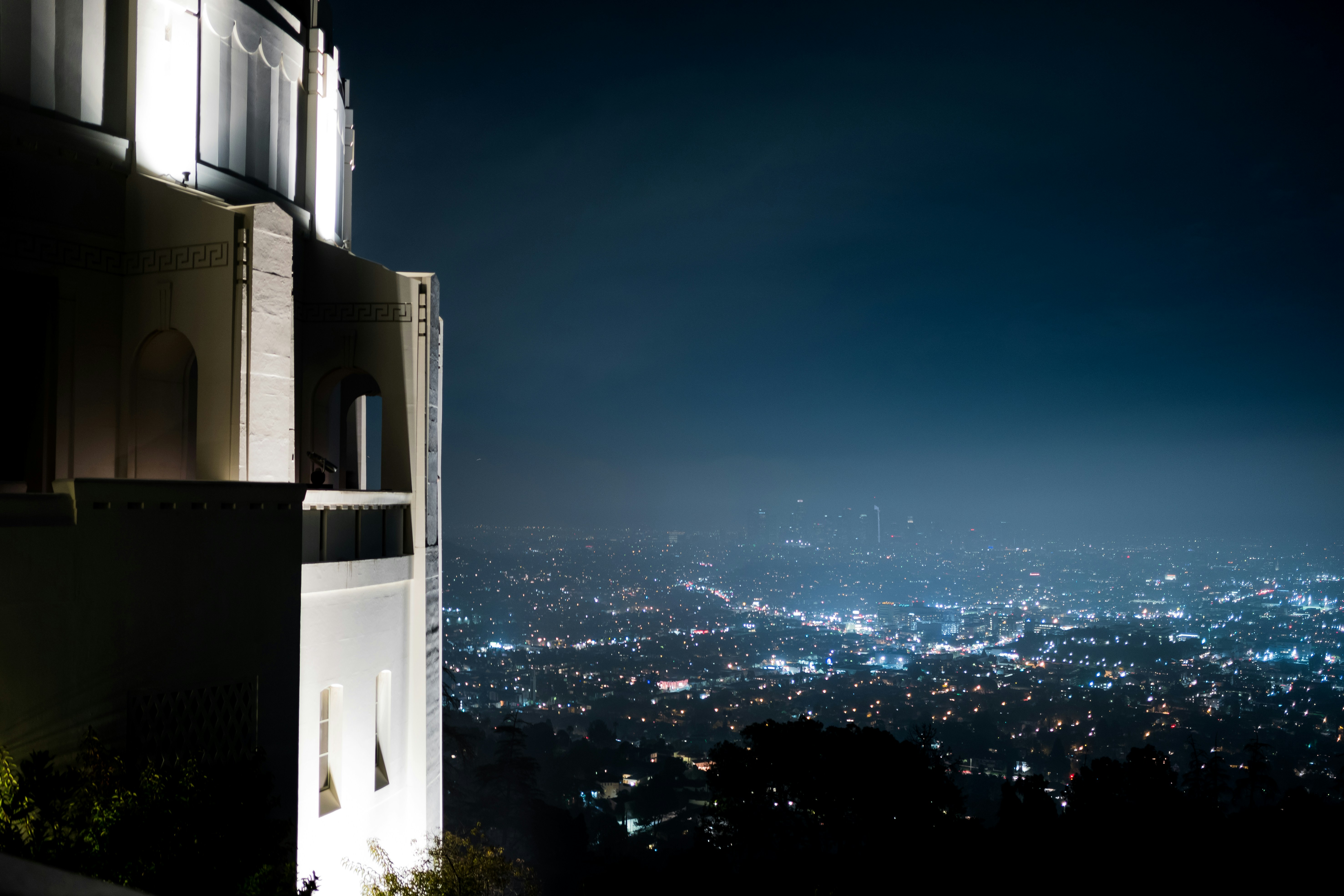 City Lights Beyond the Observatory