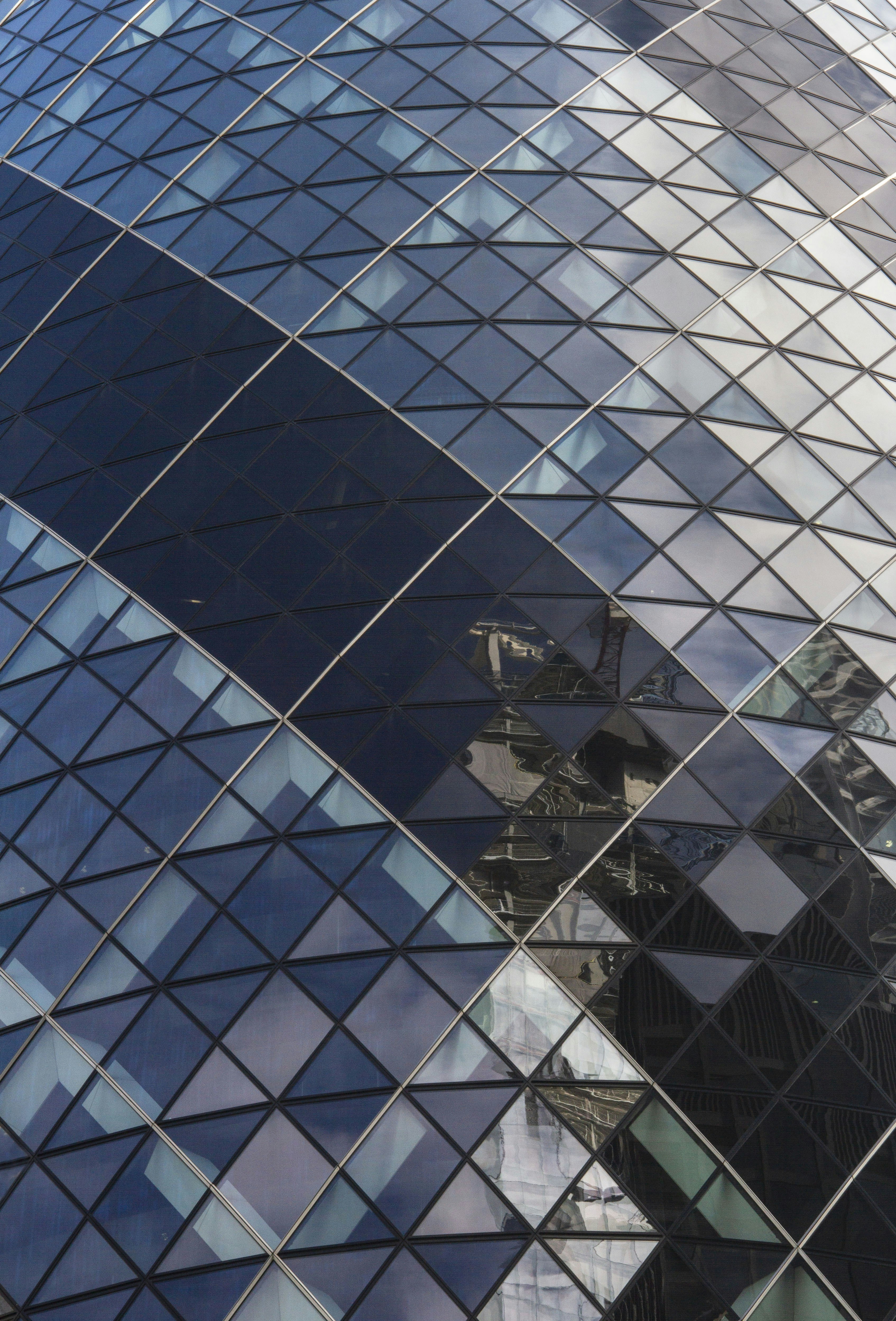 Crisscrossed Diamonds: The Facade that Mirrors a Skyline