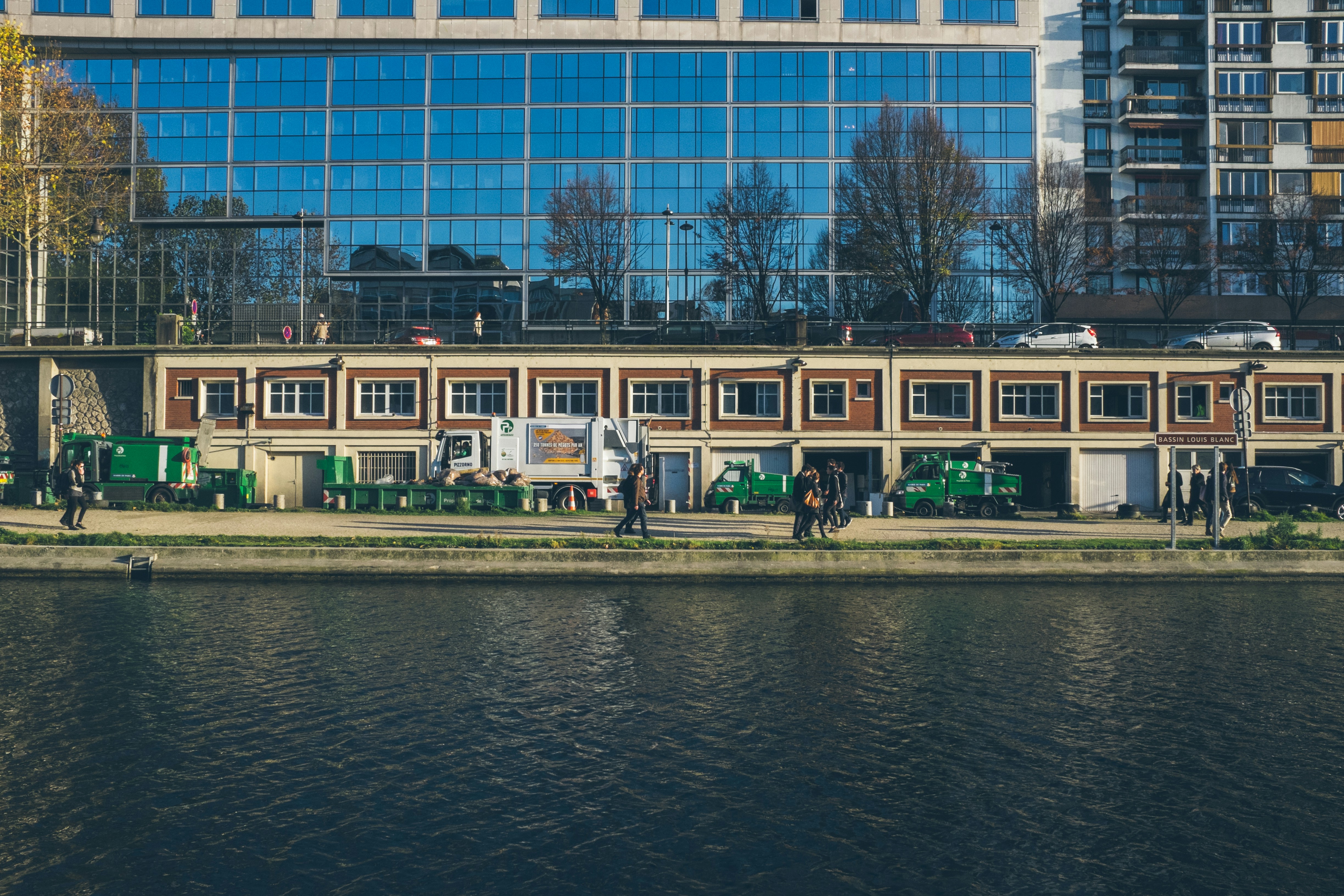 Urban Reflections by the Riverside
