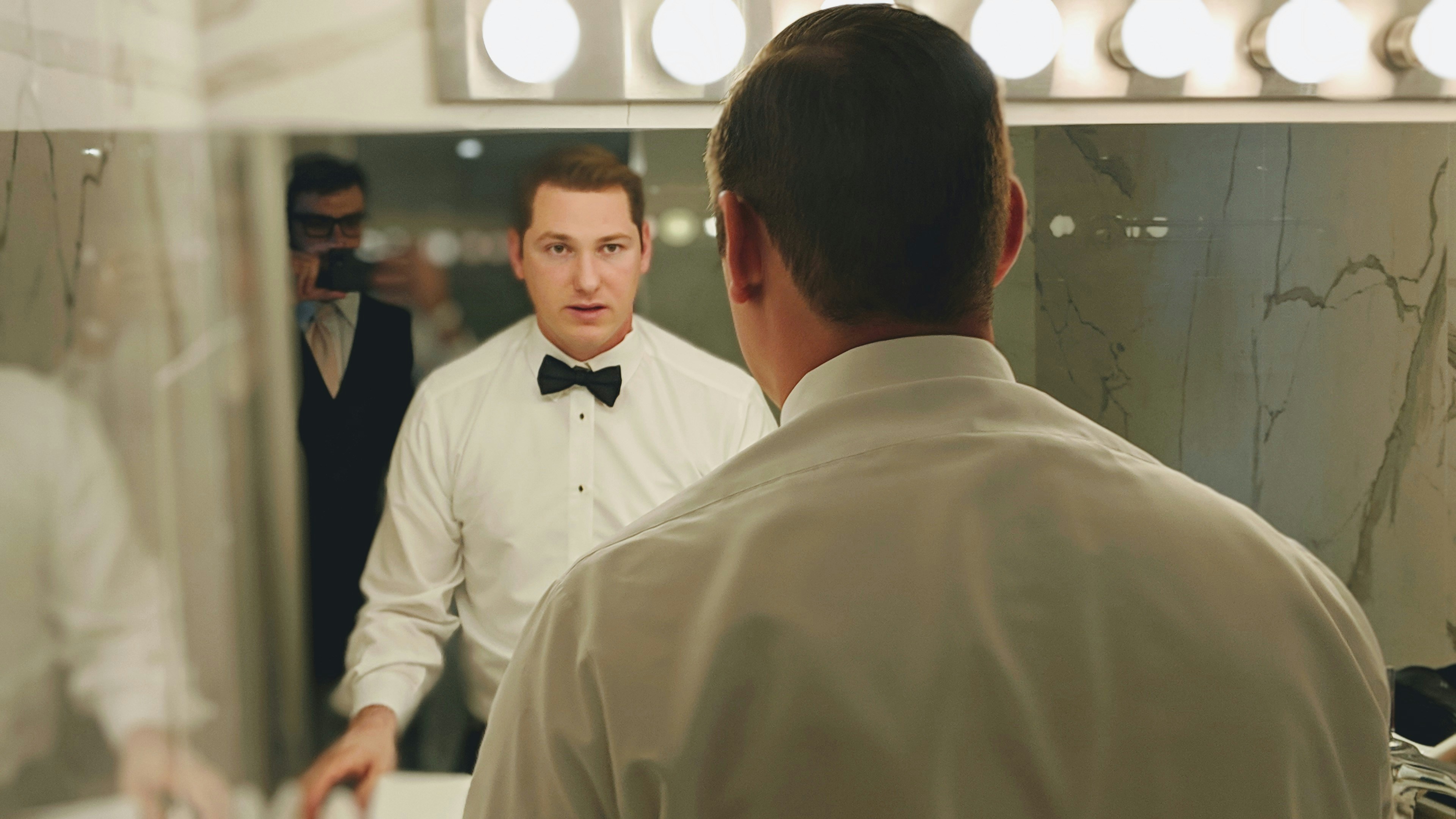 Mirror Moment Under Bright Vanity Lights