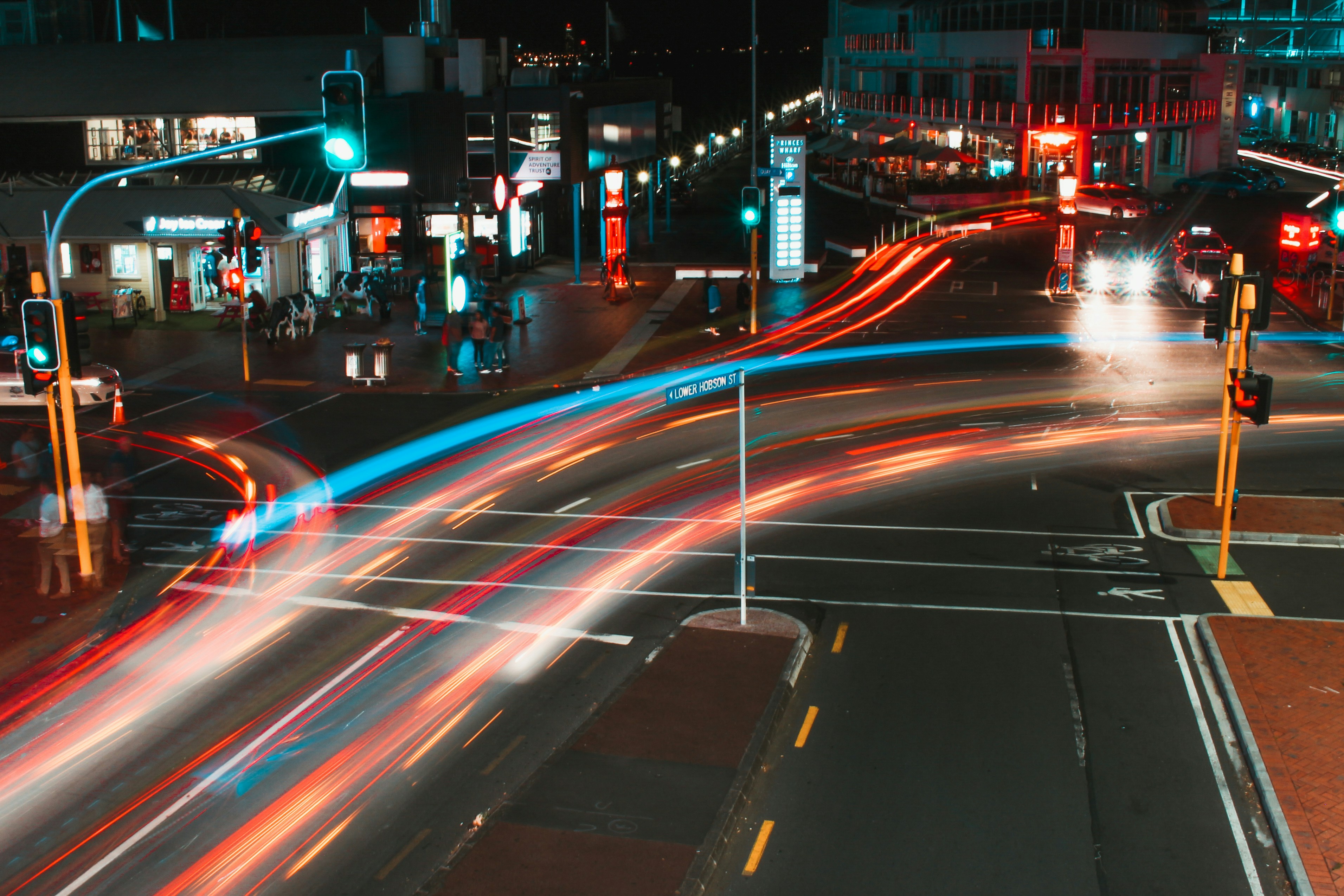 Time lapse photograph of vehicles running on road photo – Free Light ...