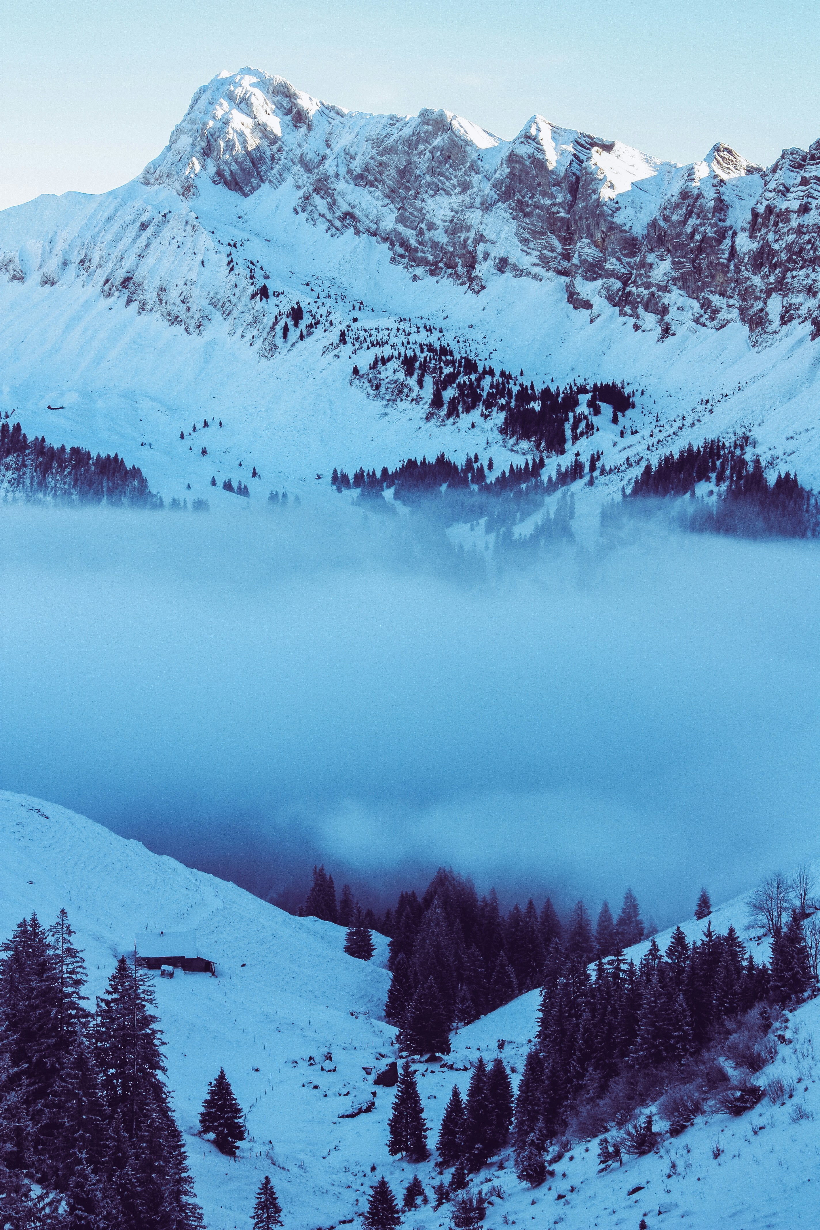 Snow-cape mountain photo – Free Blue Image on Unsplash