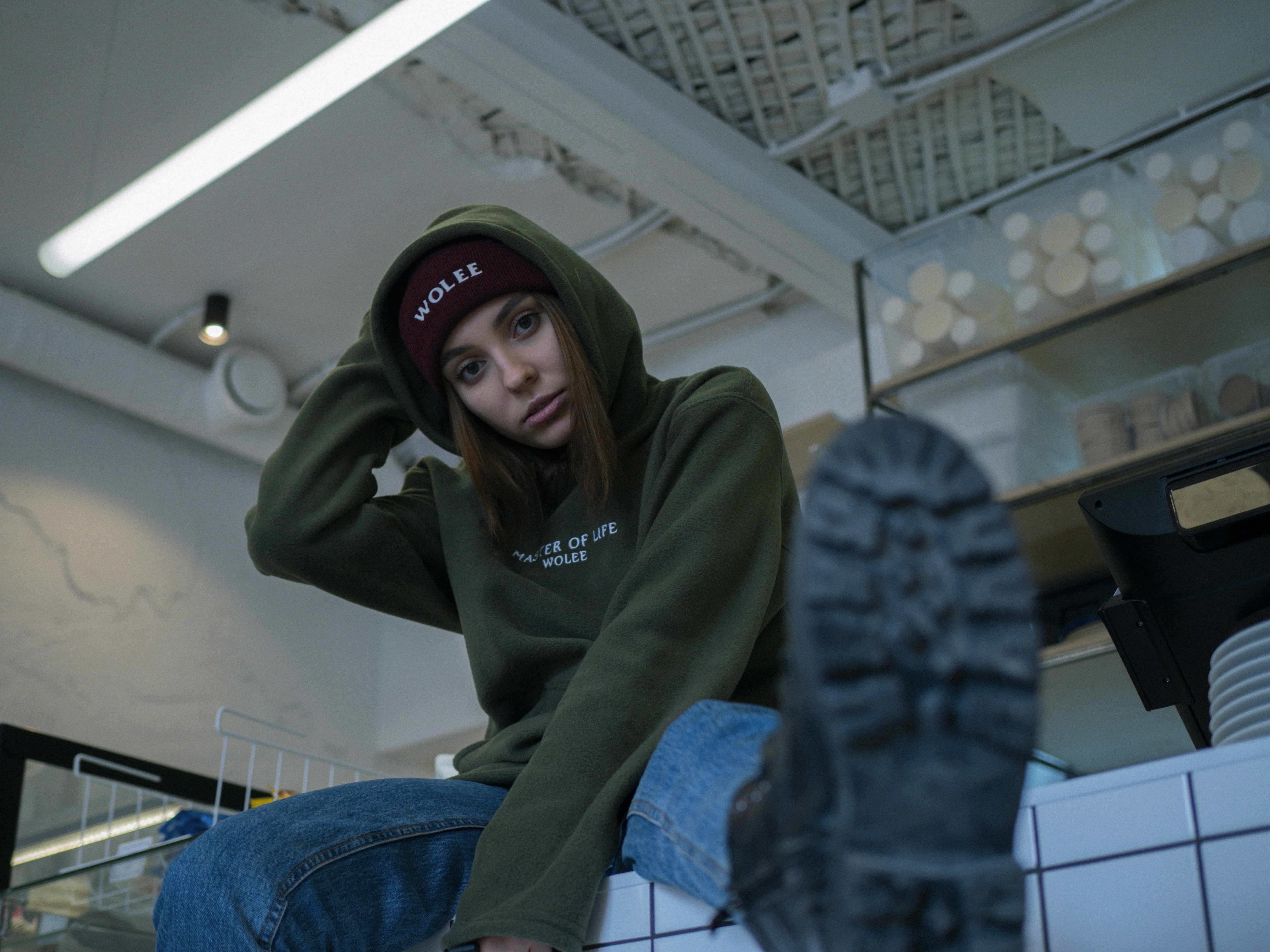 Youthful Gaze in an Industrial Cozy: A Streetwear Moment
