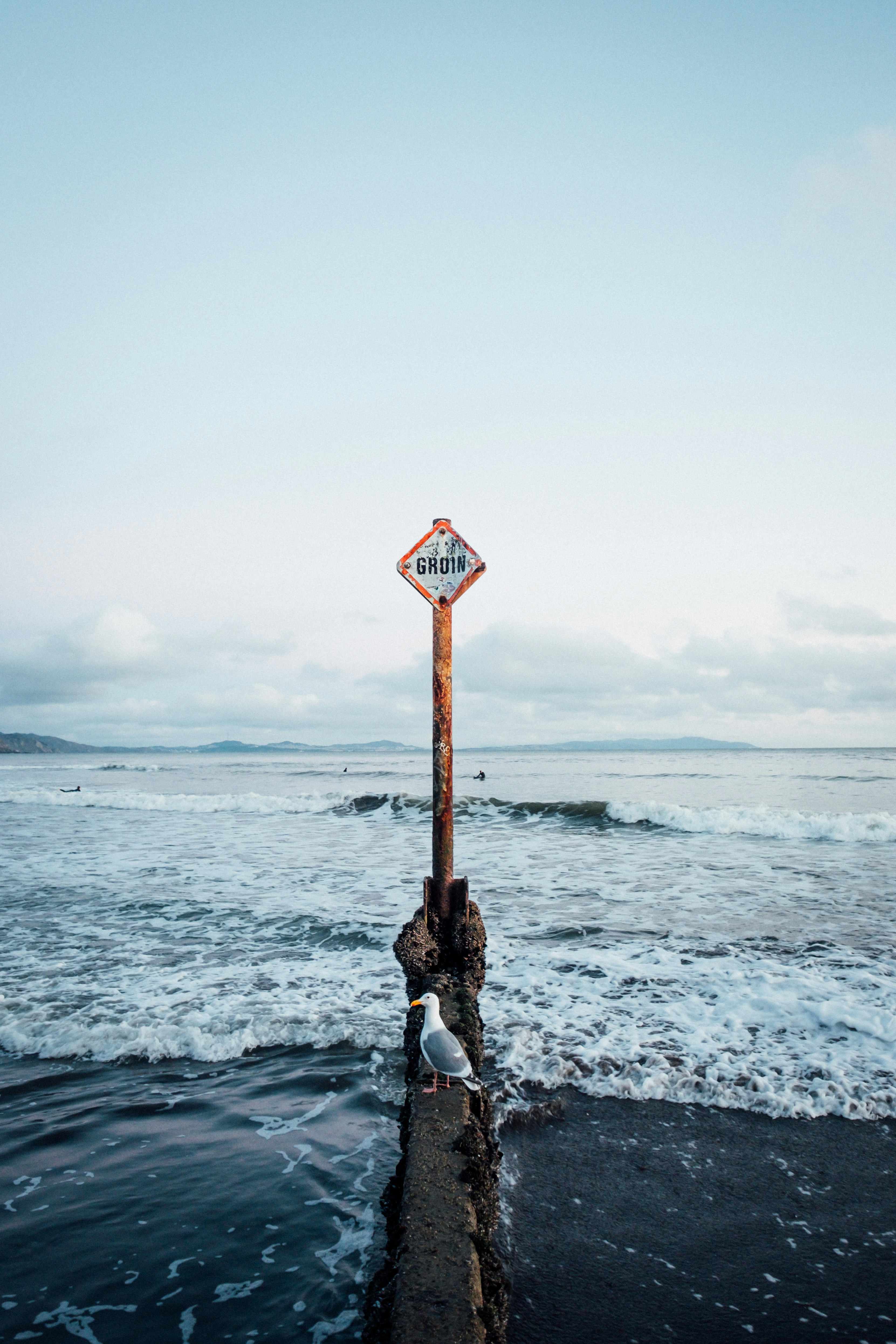 Rust-Stained Sentinel at the Tide Line