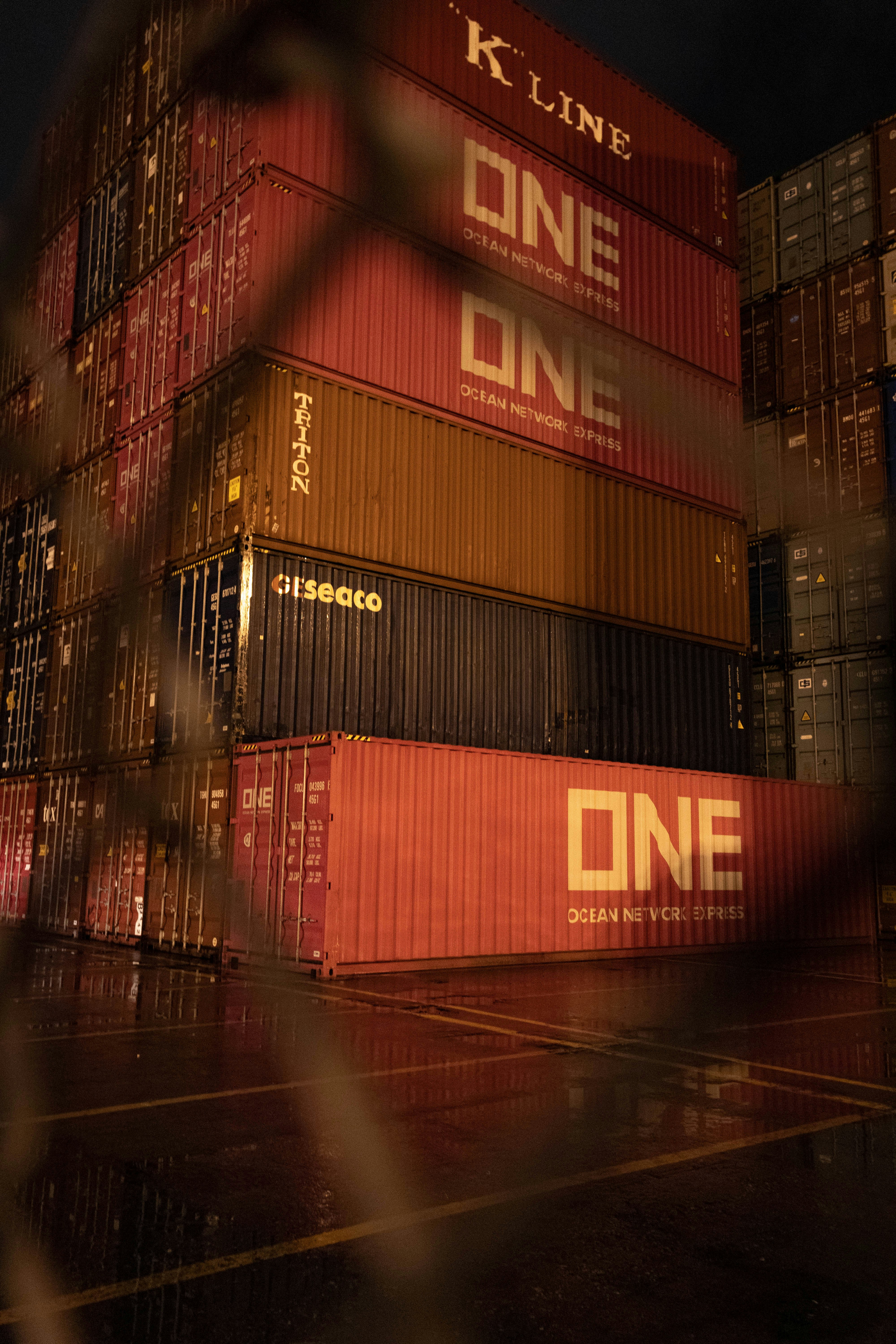 Aerial photo of shipping container lot photo – Free Singapore Image on ...