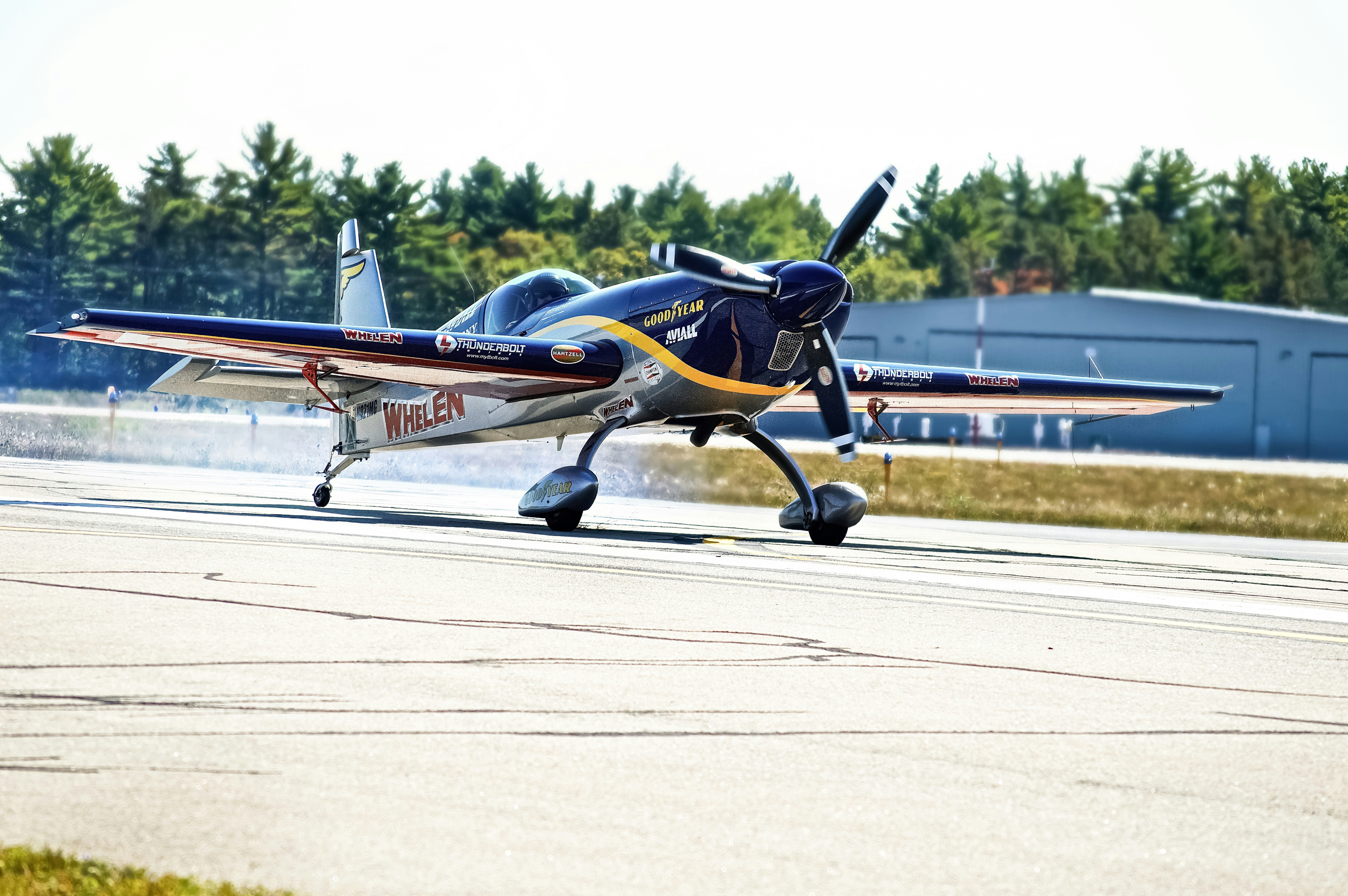 Blue and gray aircraft on concrete pavement during daytime photo – Free ...