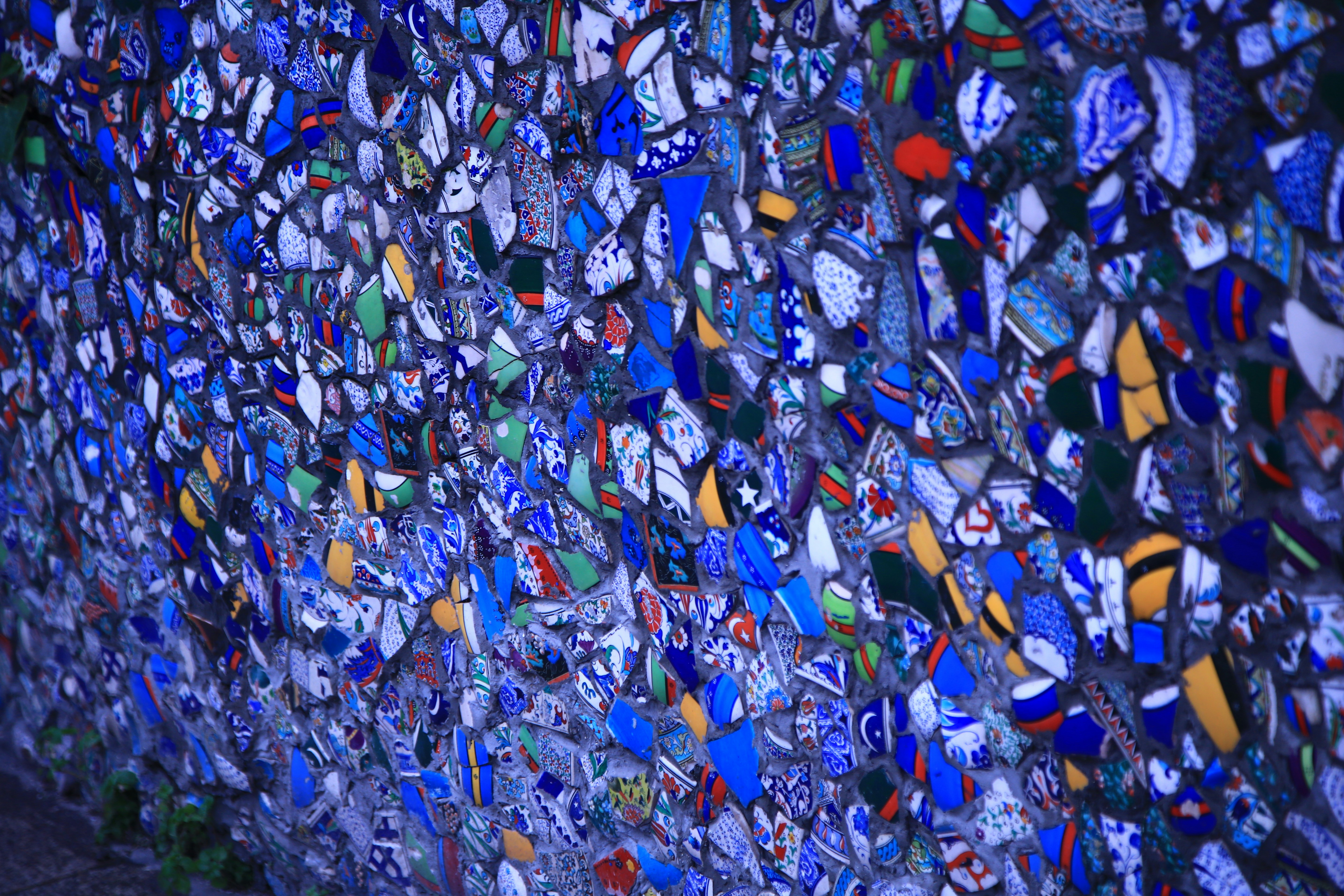 Fractured Prism: a dense mosaic of colored glass shards