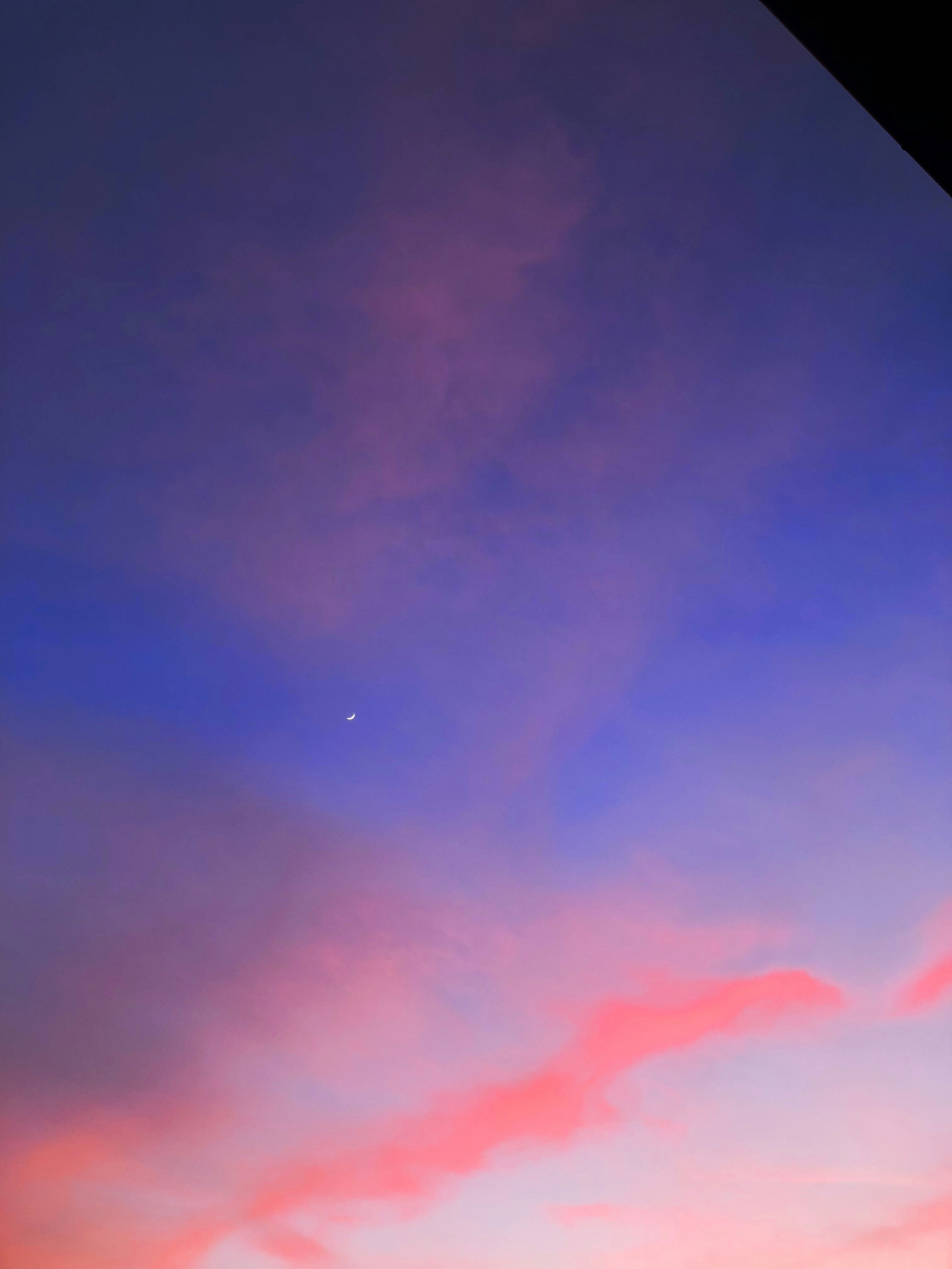 Crescent Moon in a Gradient Twilight