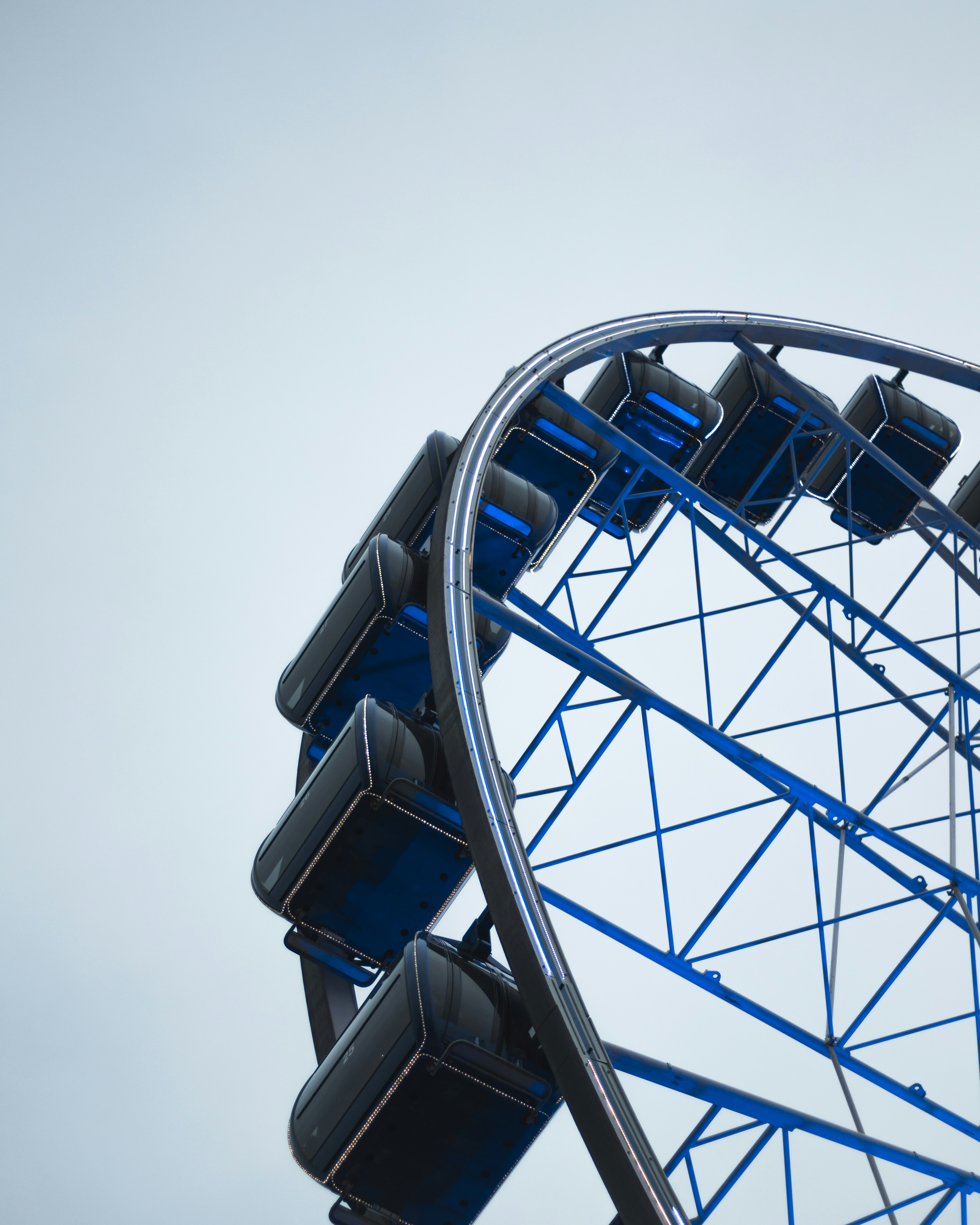 Low-angle photography of black and blue ferris wheel photo – Free ...