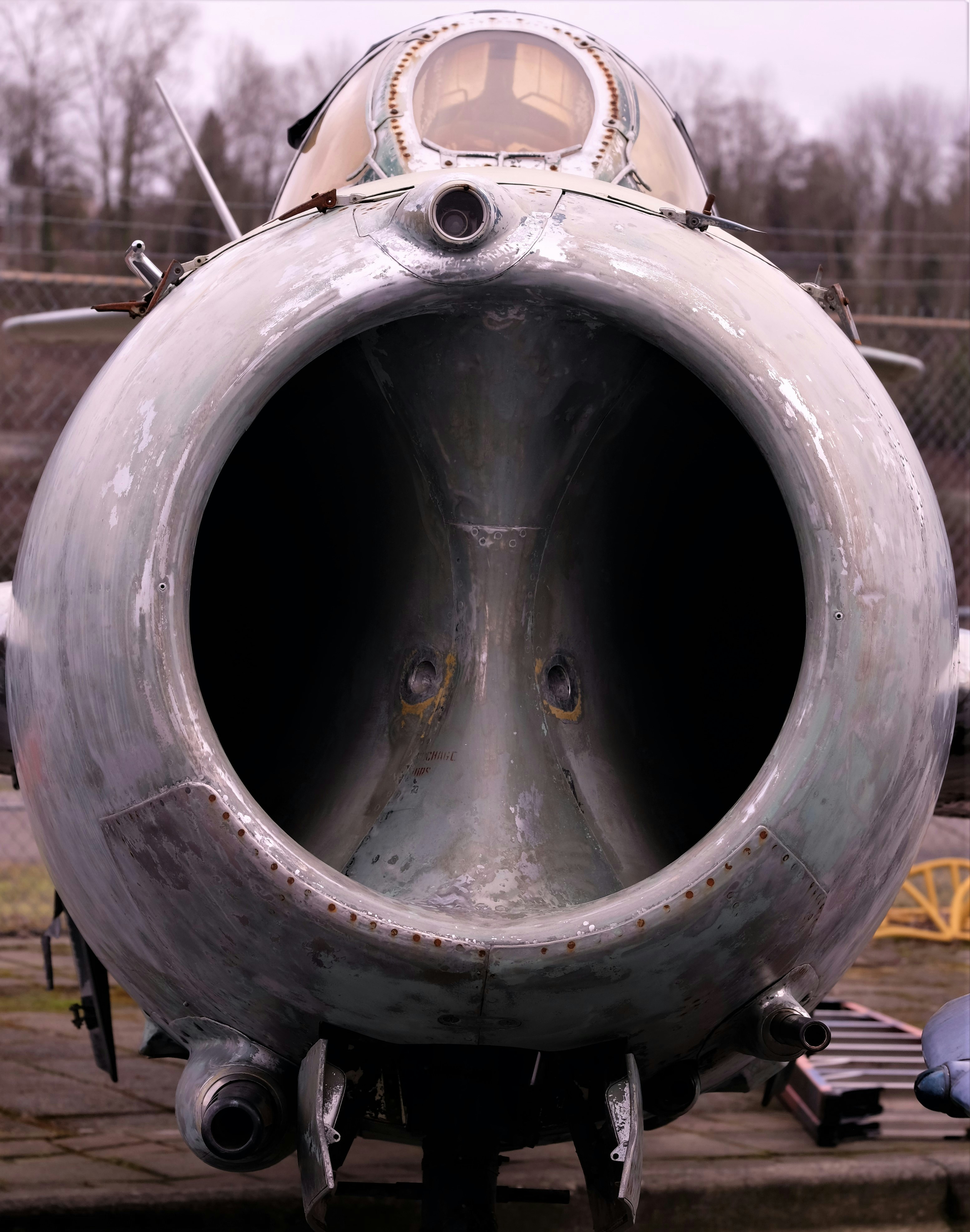 Rust and Echoes: The Weathered Nose of a Silent Jet