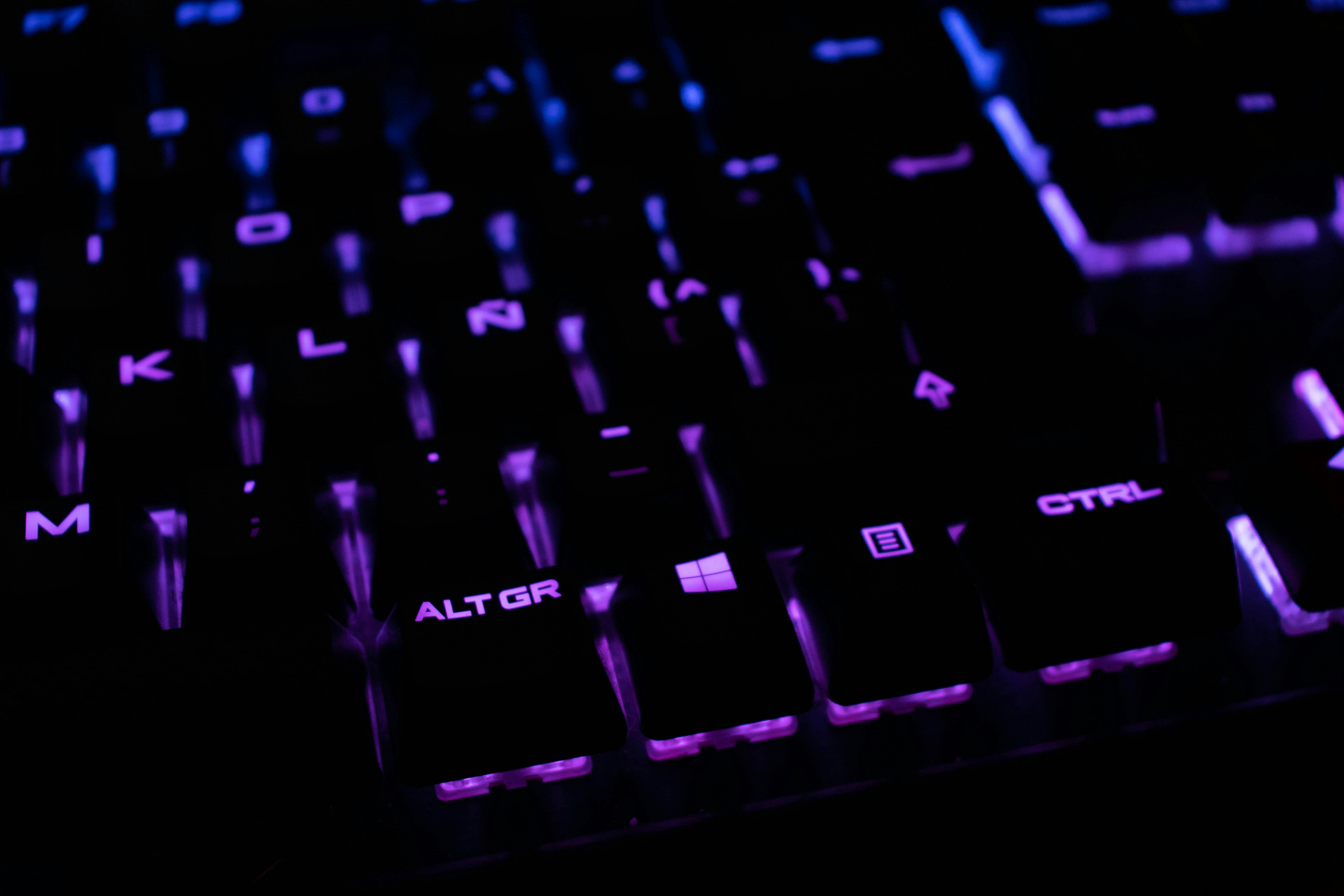 Black and purple gaming keyboard photo – Free Keyboard Image on Unsplash
