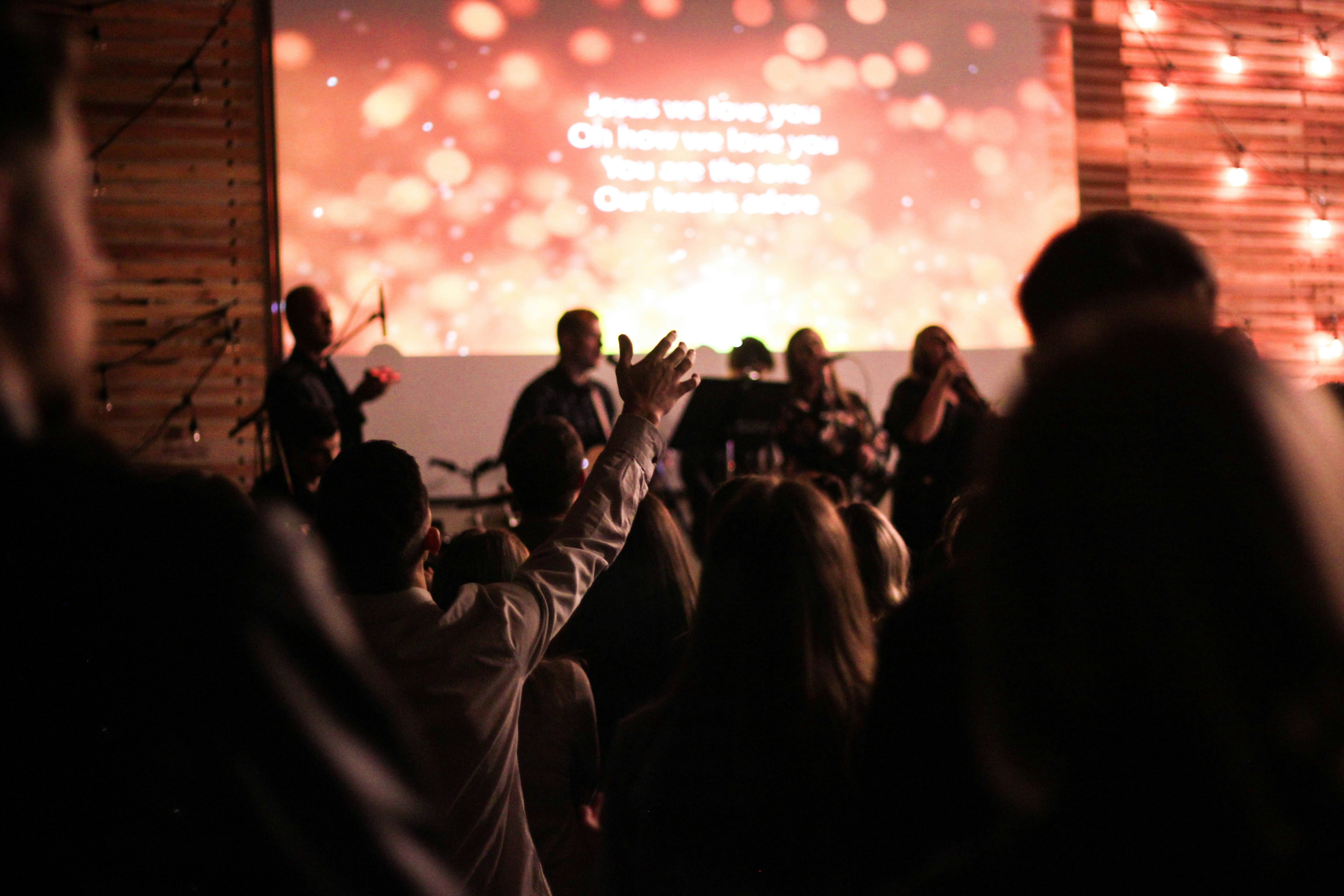 People at the concert praising Jesus Christ photo – Free Performance ...