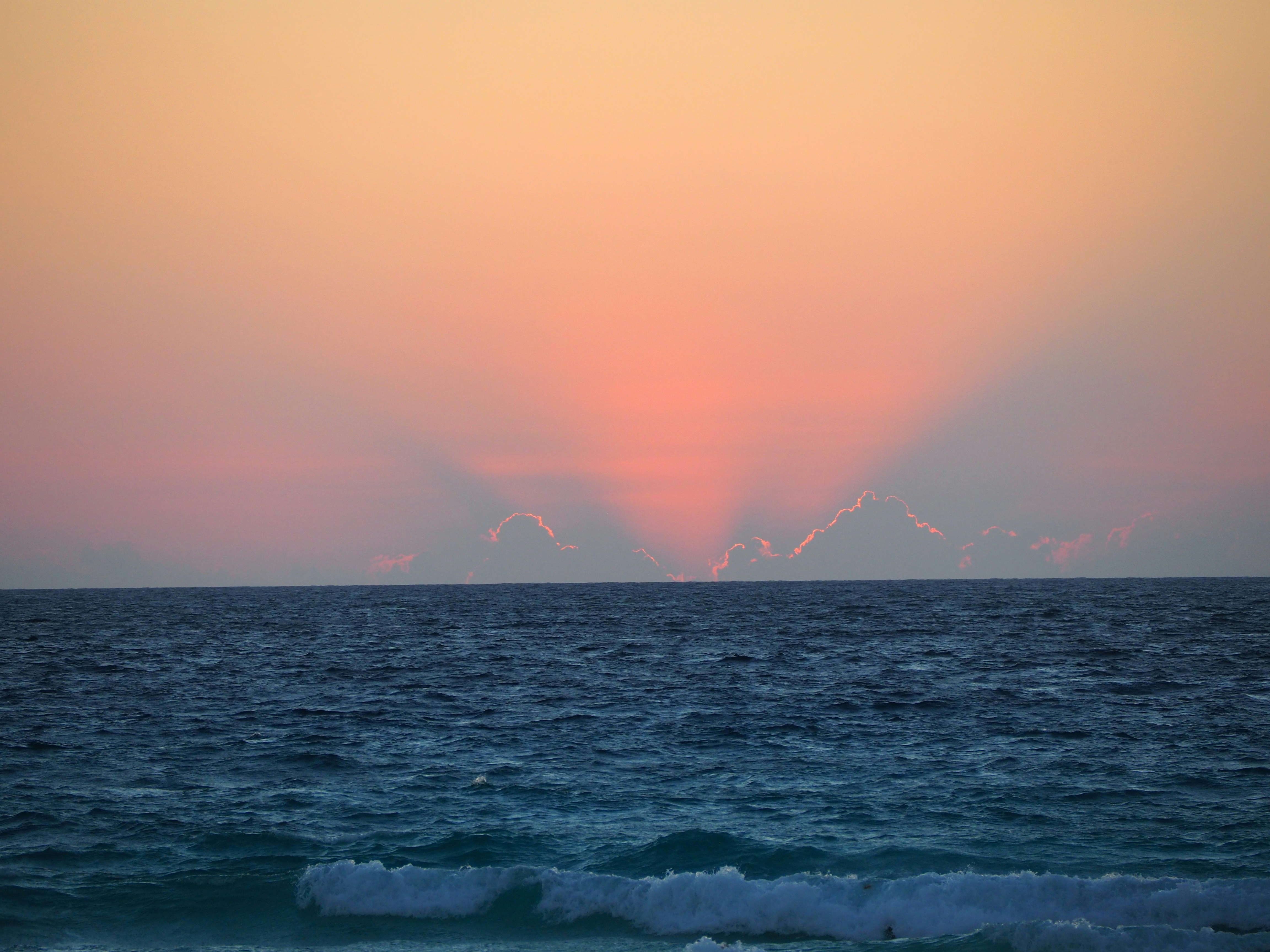 Horizon Fire: Evening Glow Over a Quiet Sea